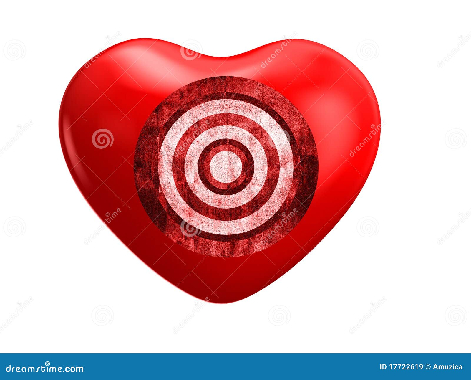 Red heart and target stock illustration. Illustration of archery - 17722619