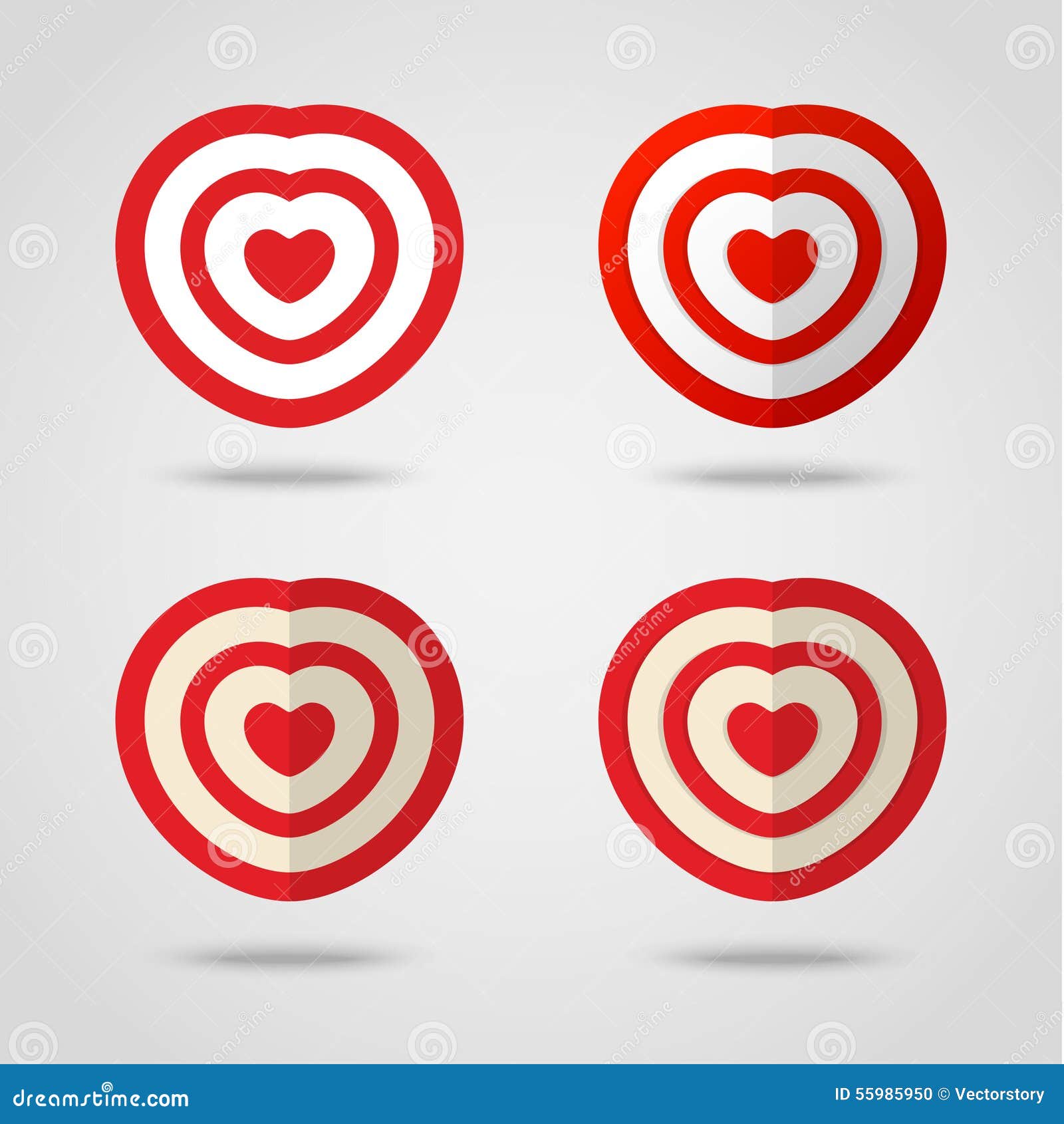 Red heart target stock vector. Illustration of design - 55985950