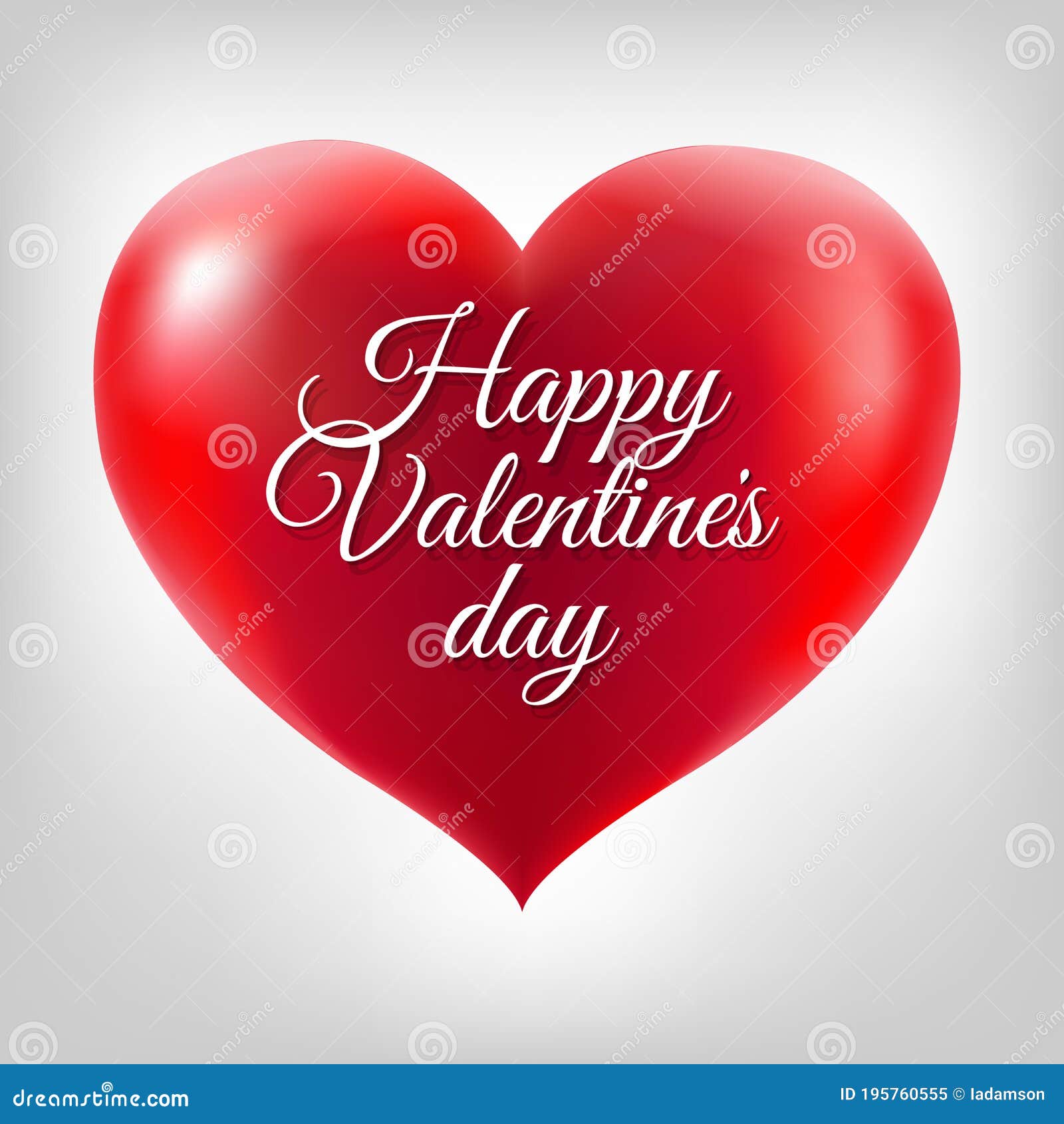 Red Heart with Text stock vector. Illustration of beautiful - 195760555