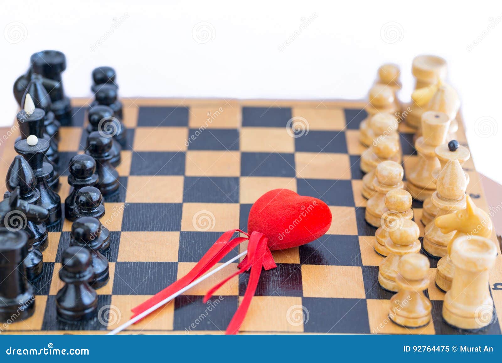 Red Heart between Two Components of Chess Stock Image - Image of heart ...