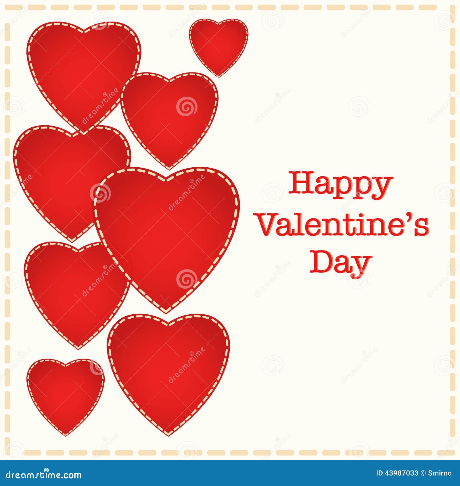 Red Heart Valentines Day Card Stock Vector - Illustration of greeting ...