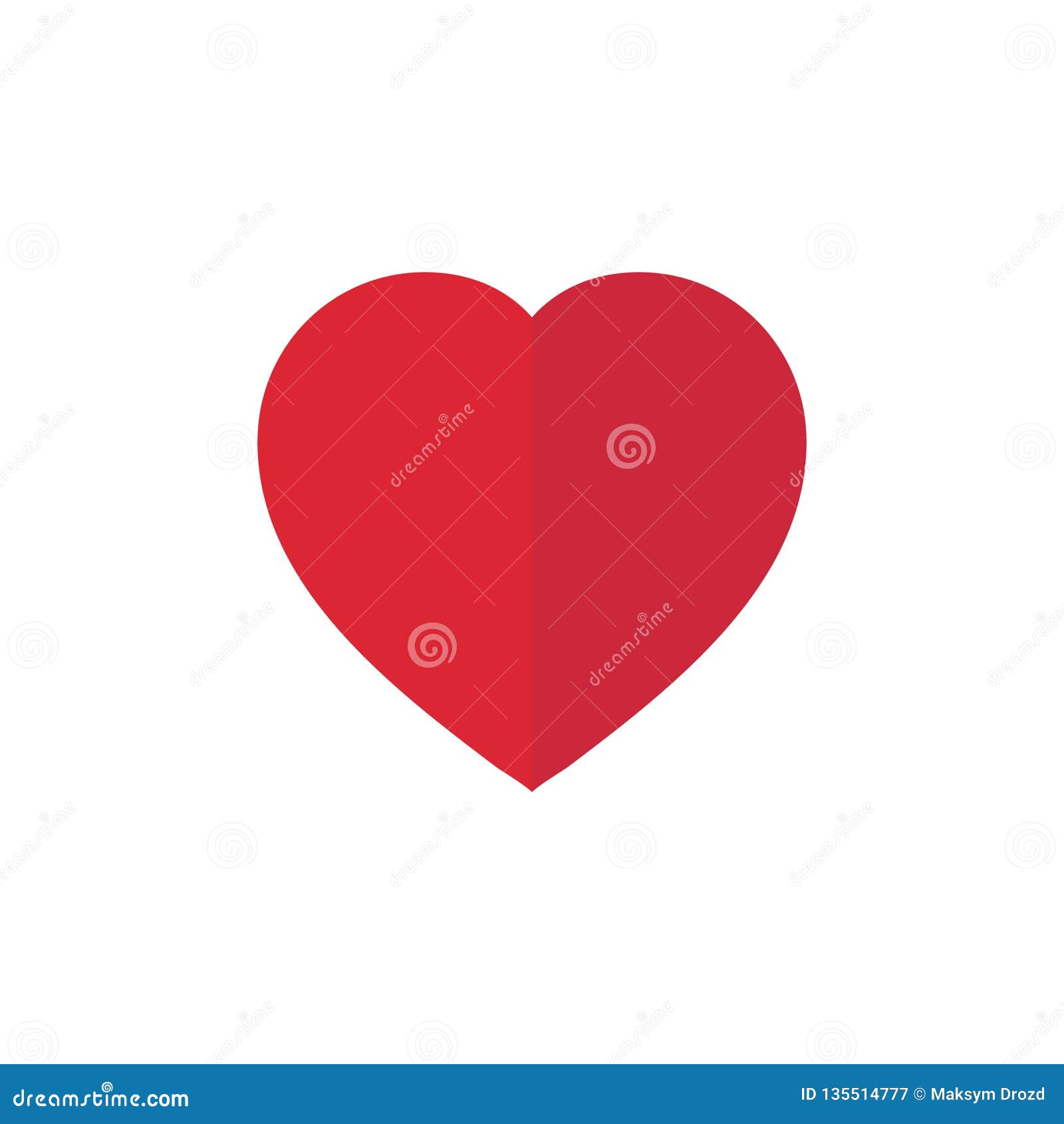 Red Heart. Vector Isolated Image. Stock Illustration - Illustration of ...