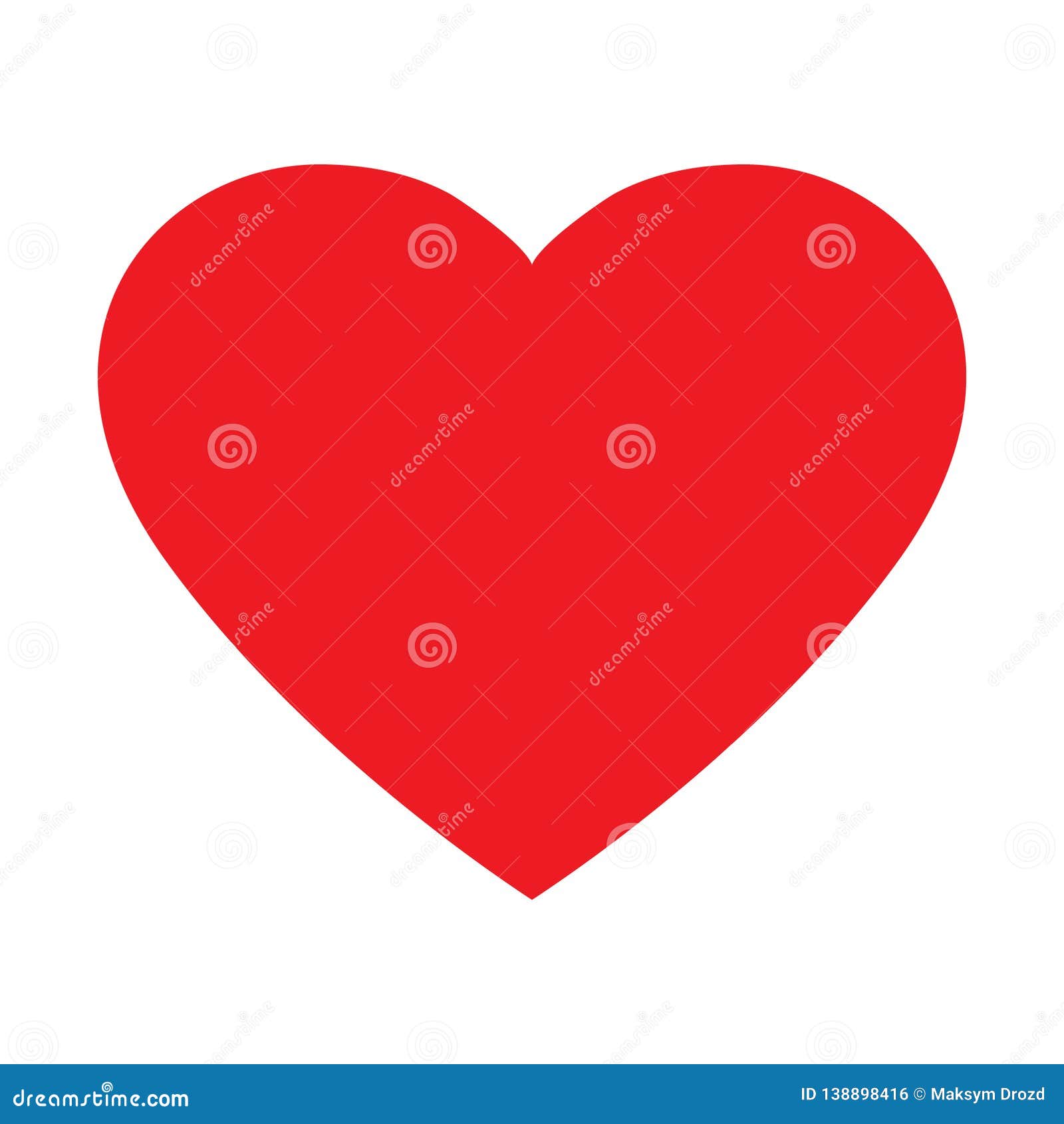 Red Heart Vector Isolated on White Background Stock Illustration ...