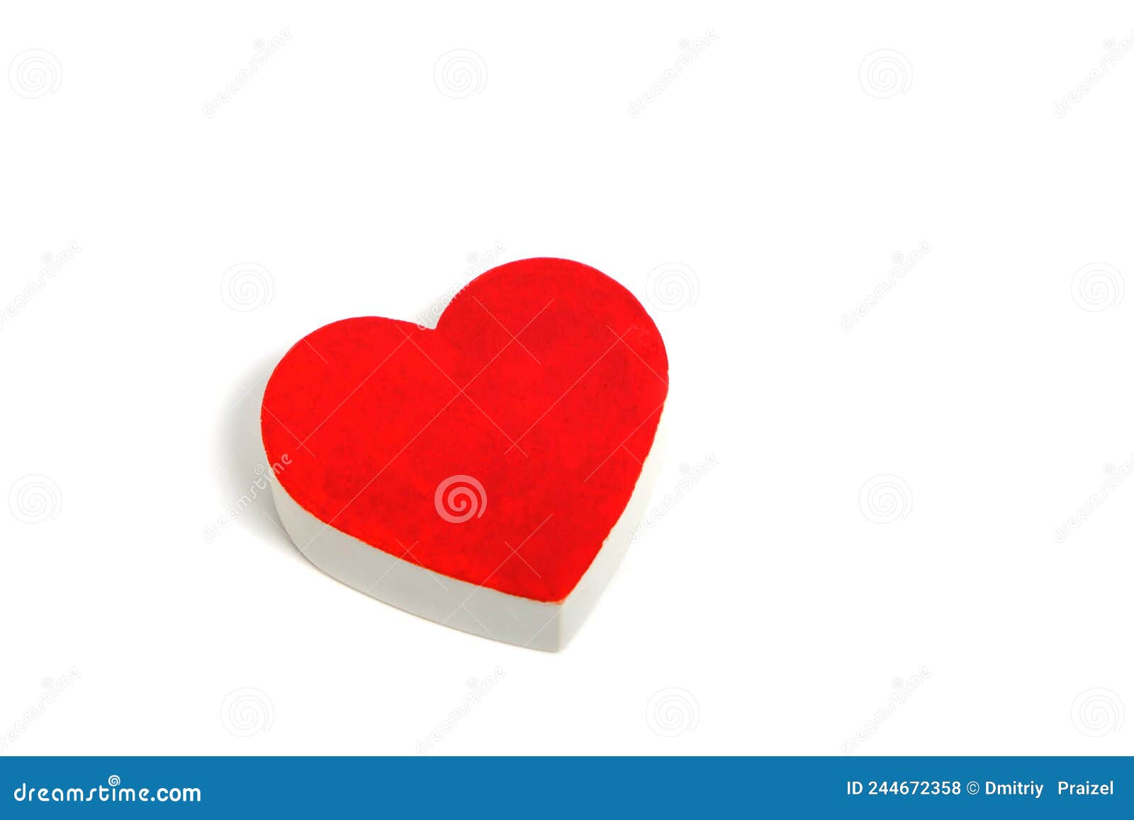 Red Heart White Background.Banner,blank Copy Space Stock Photo - Image ...