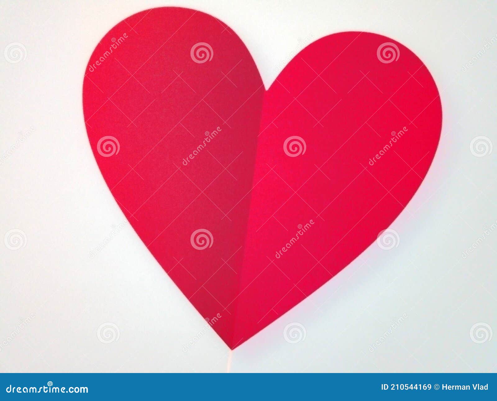 Red Heart on White Background Stock Illustration - Illustration of ...