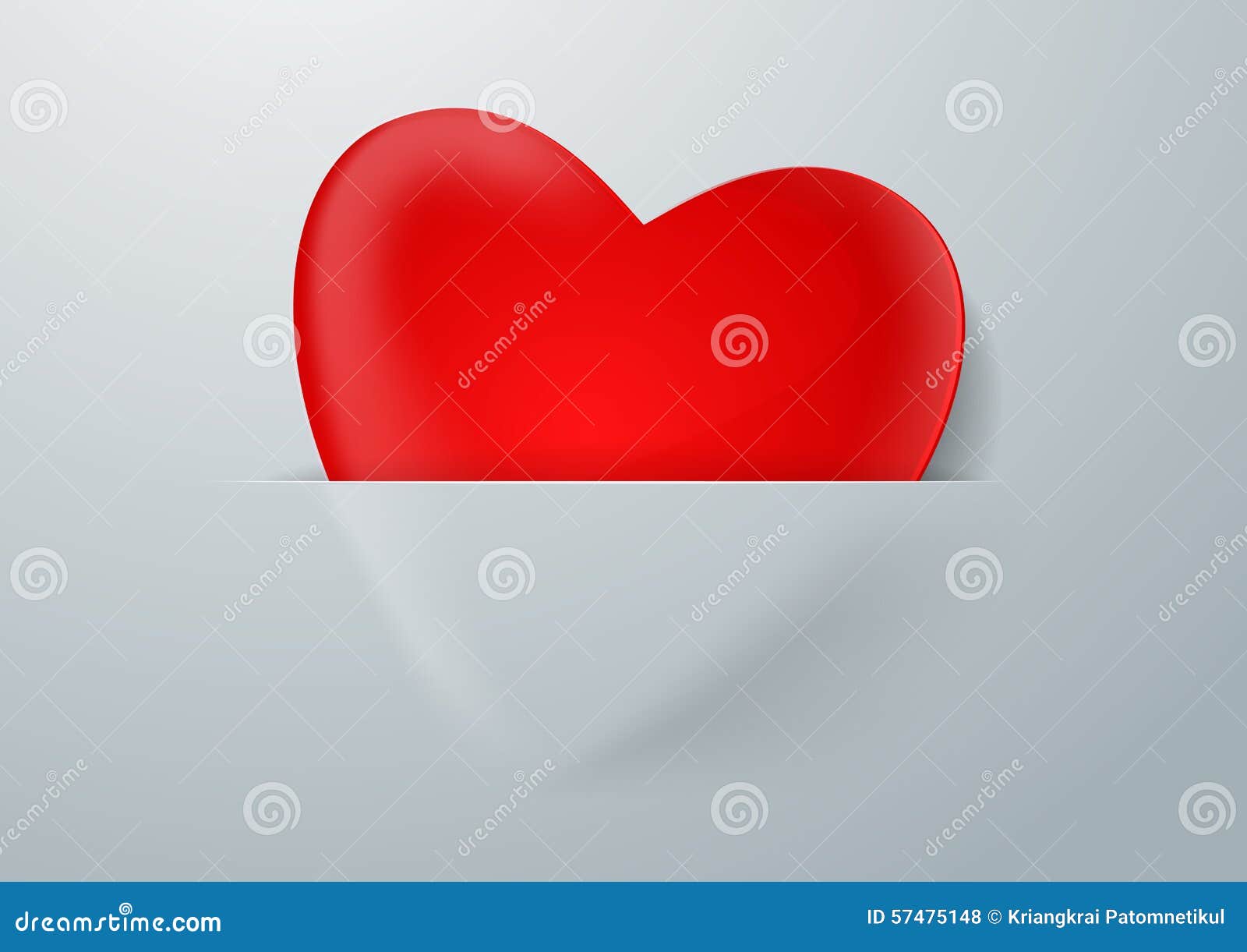Red Heart on White Background Stock Vector - Illustration of happy ...