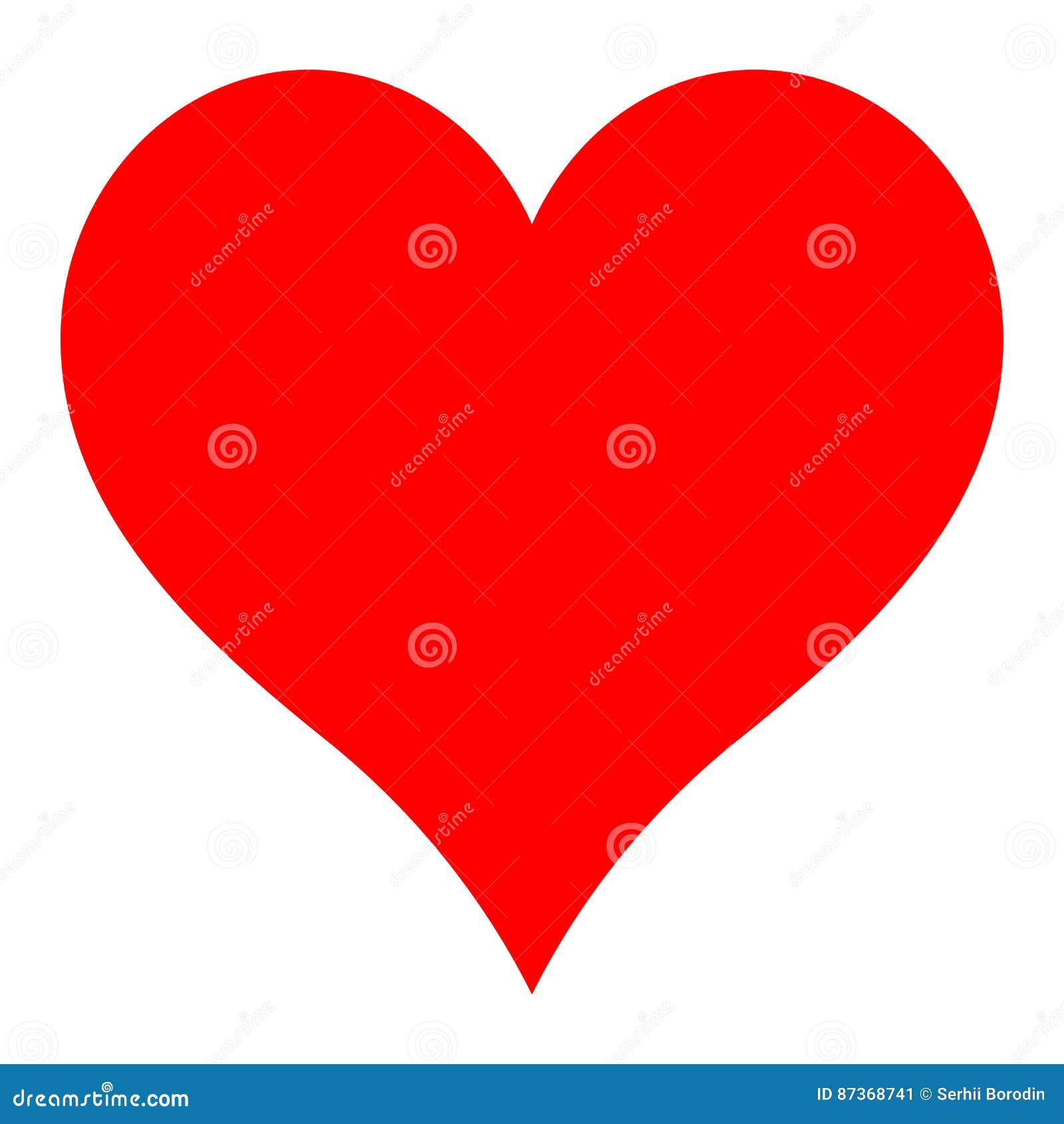 Red Heart for Womens Day Long. Stock Vector - Illustration of ...