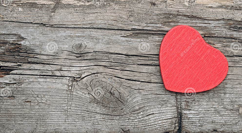 Red heart on wood stock image. Image of beauty, design - 28919873
