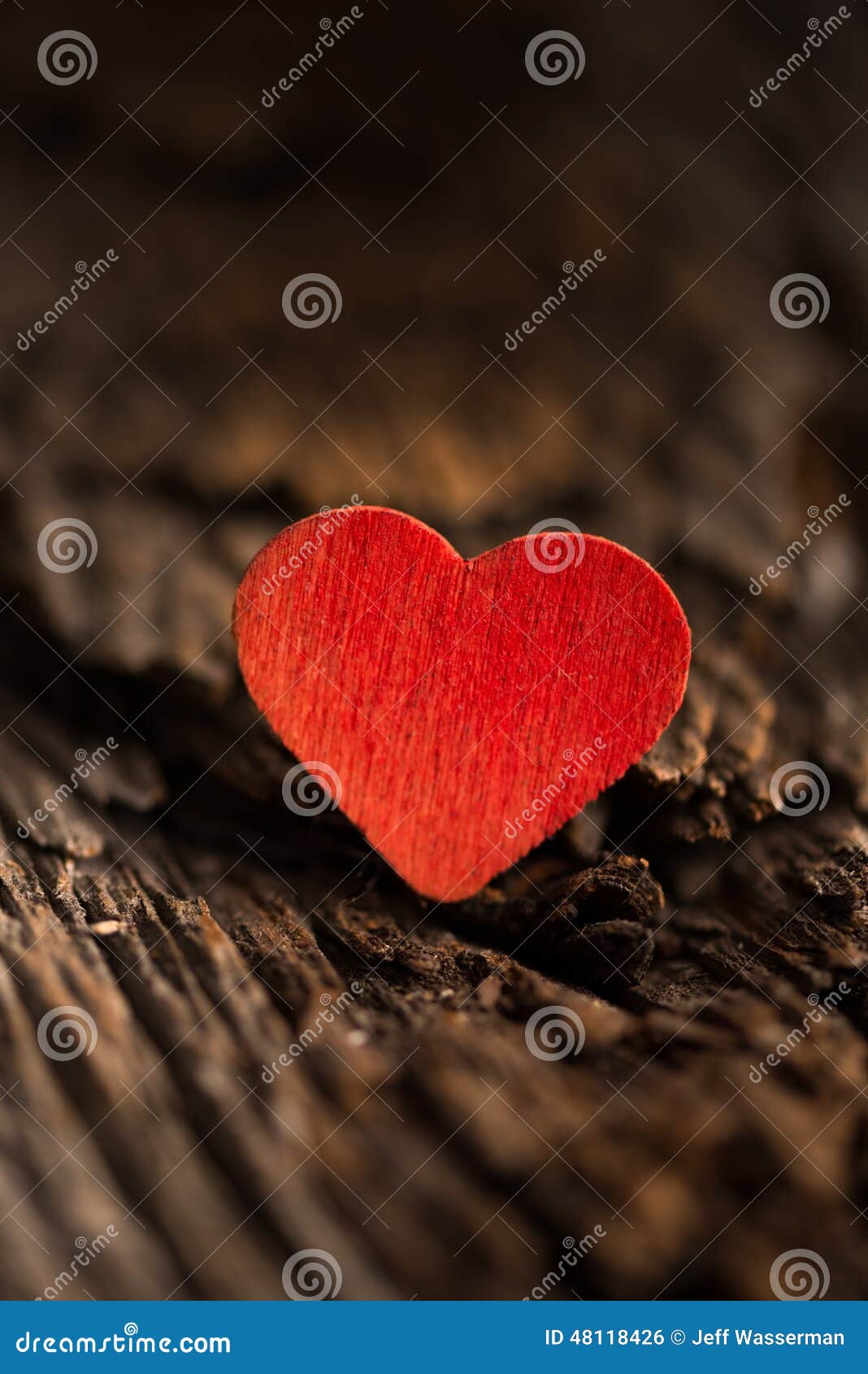 Red Heart on Wood stock photo. Image of wedding, aged - 48118426
