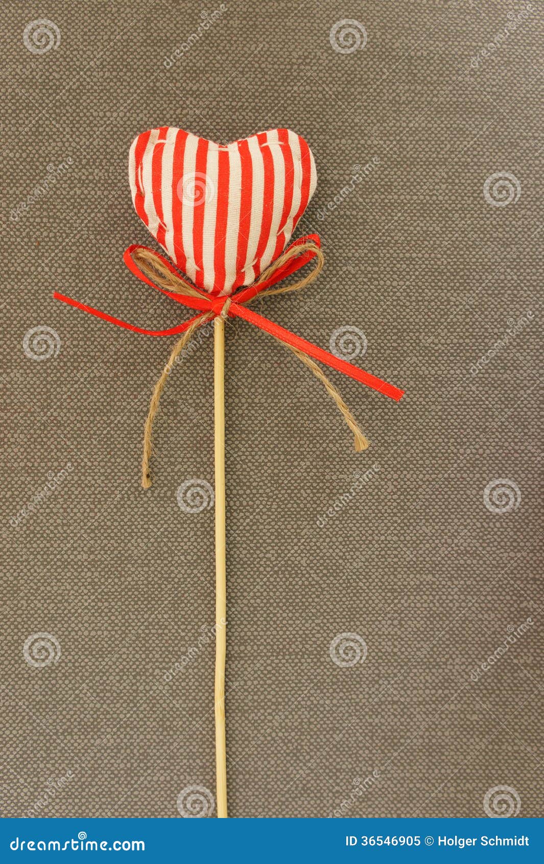 Red heart on wooden stick stock image. Image of texture - 36546905