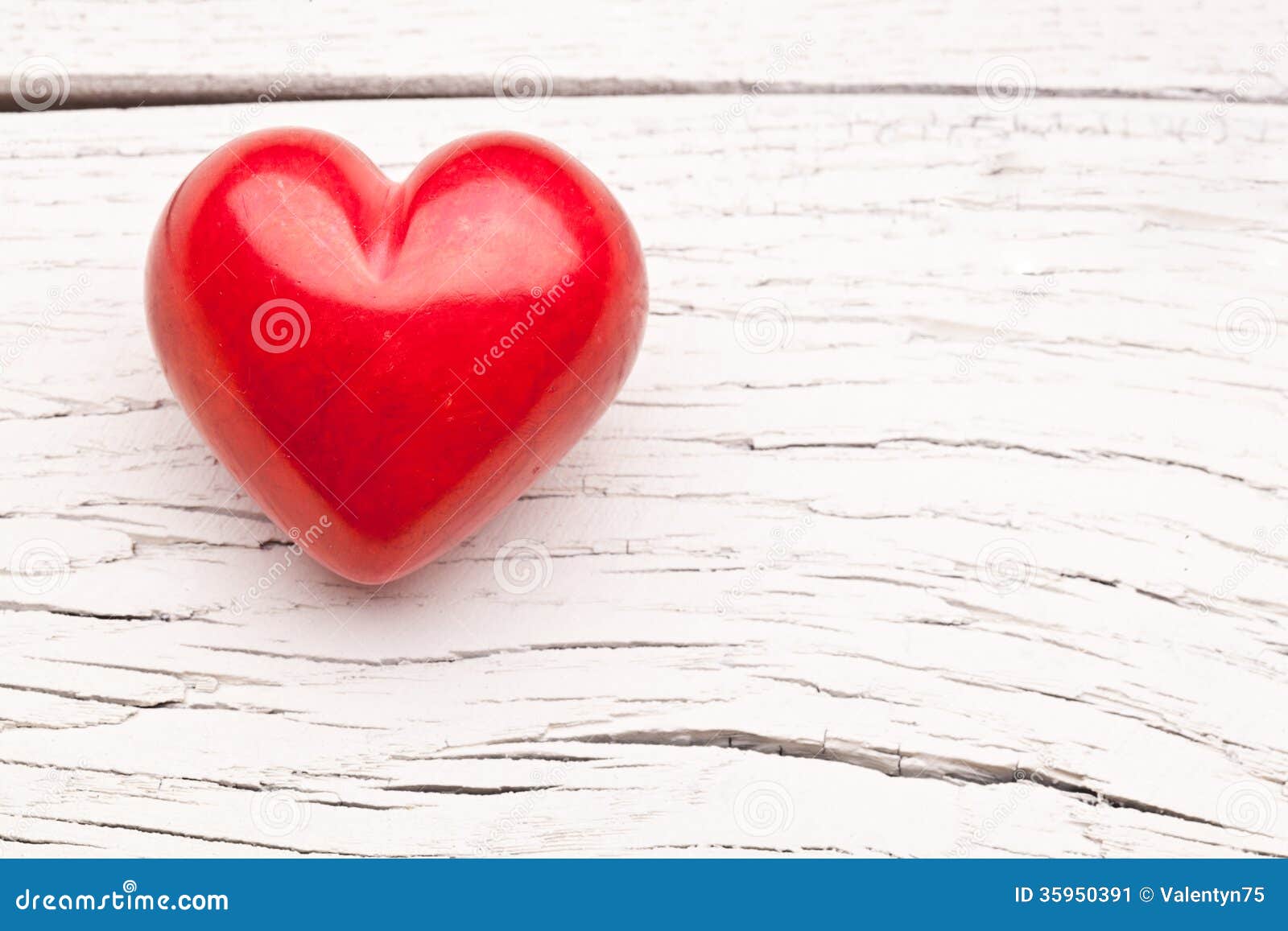 Red Heart on a Wooden Table. Stock Image - Image of love, decoration ...