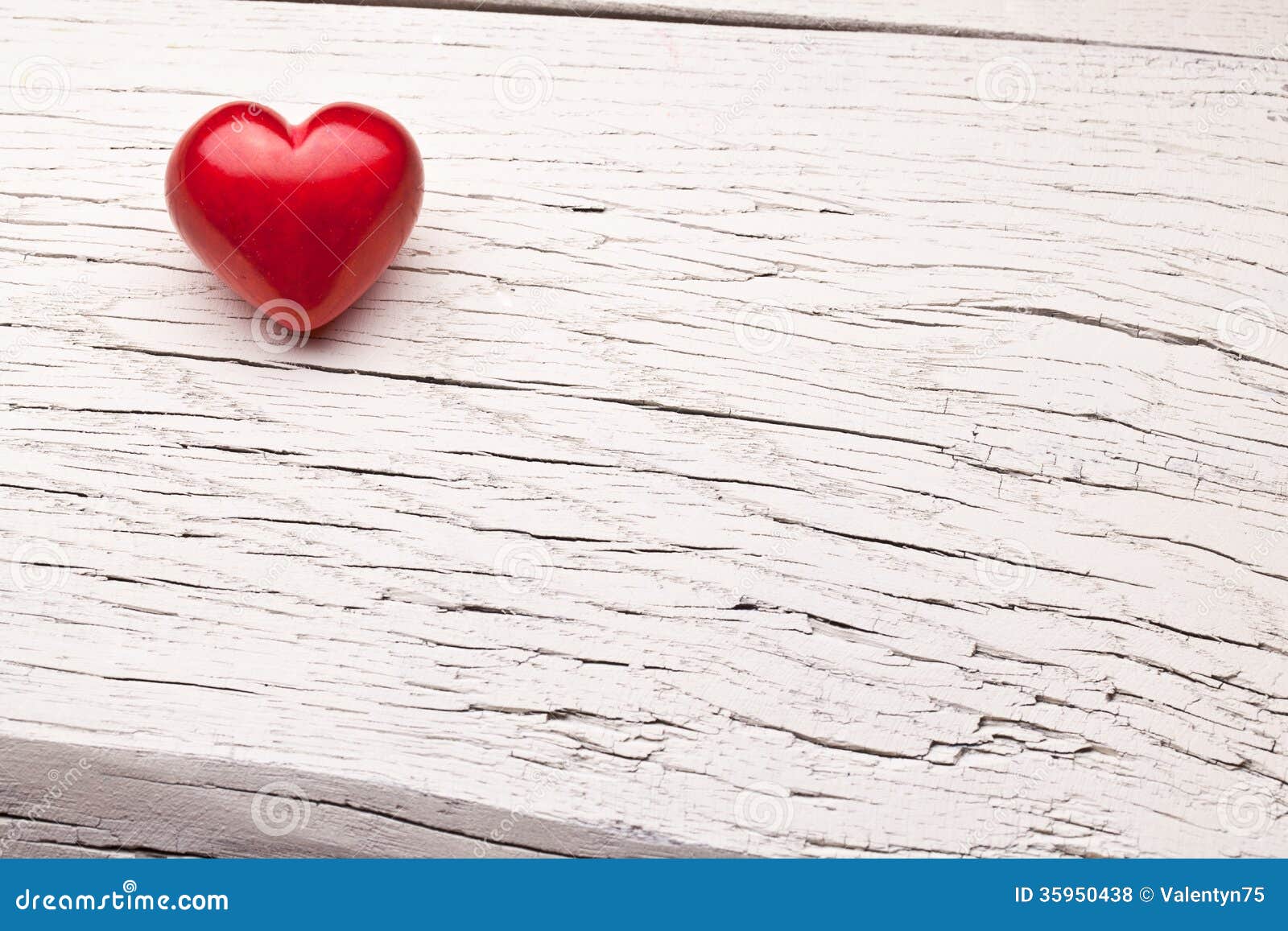 Red Heart on a Wooden Table. Stock Photo - Image of decoration, love ...