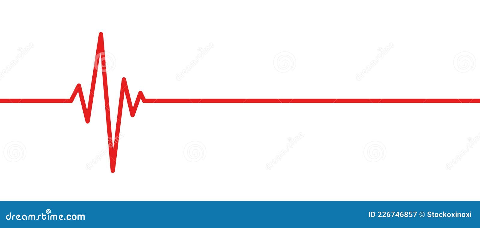 Red Heartbeat Cardiogram Line Vector Illustration Stock Vector ...