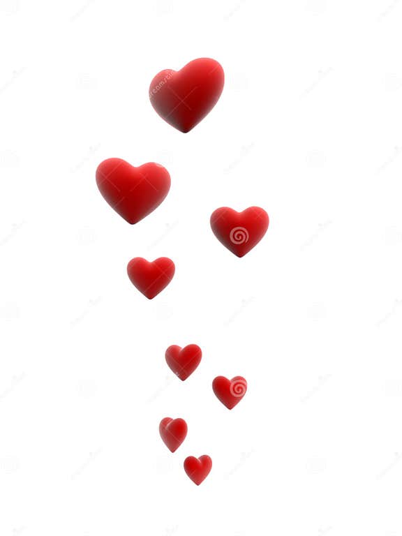 Red hearts stock illustration. Illustration of white, romantic - 1545222