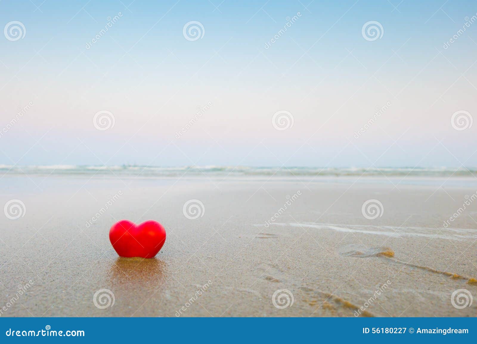 Red hearts on the beach stock image. Image of heart, retro - 56180227