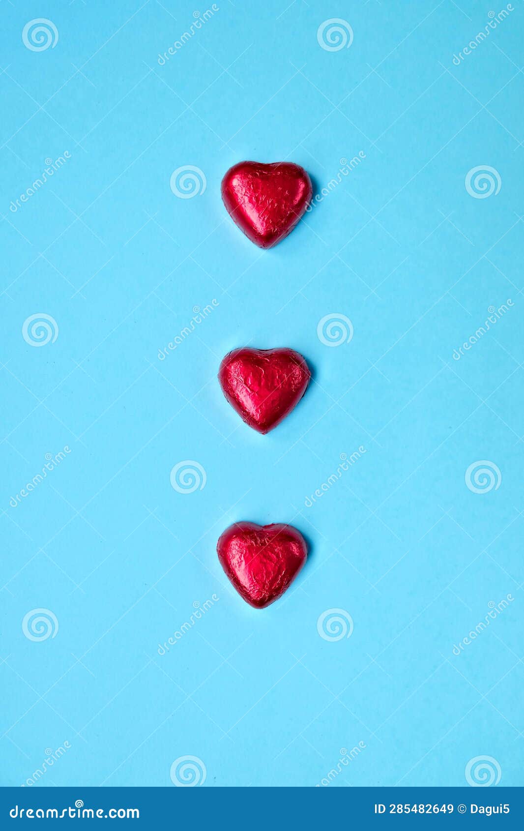 3 Red Hearts on Blue Background Stock Image - Image of threesome ...