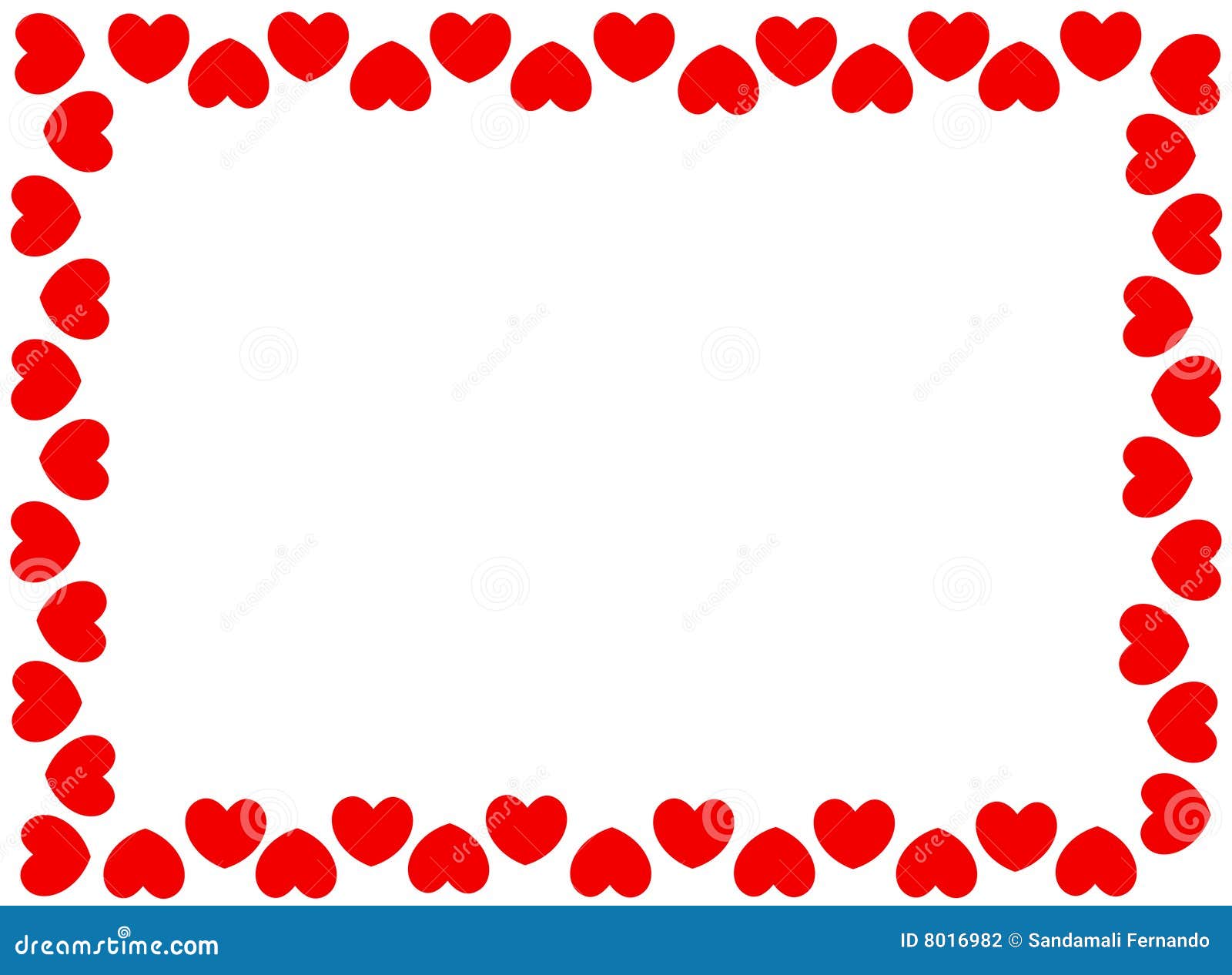 Red Hearts Border