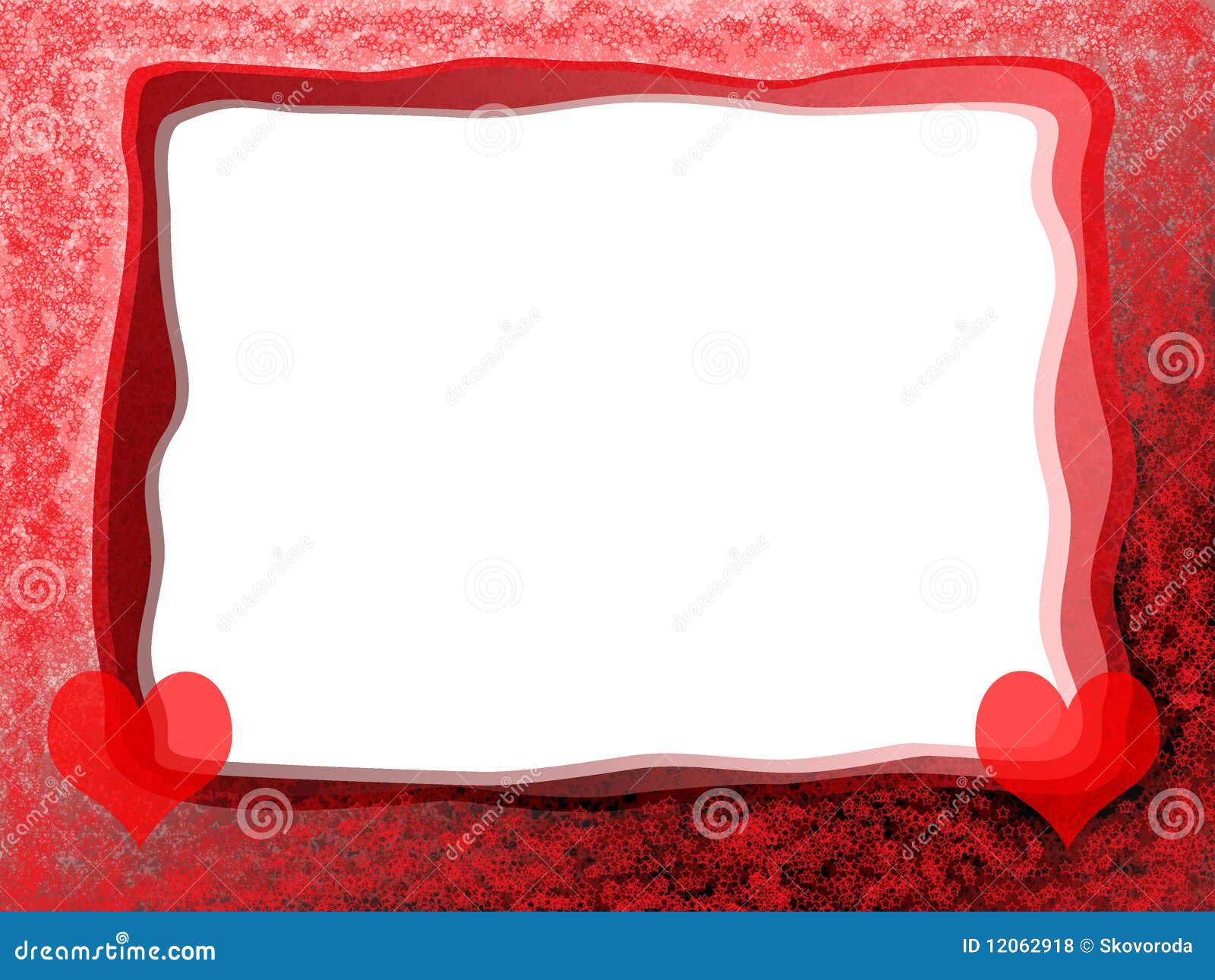 Red Hearts Frame stock illustration. Illustration of dreams - 12062918
