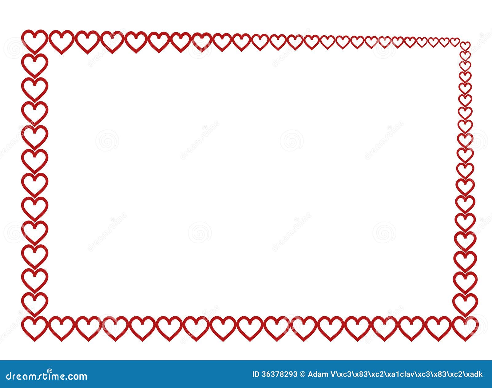 Red hearts frame stock vector. Illustration of portrait - 36378293