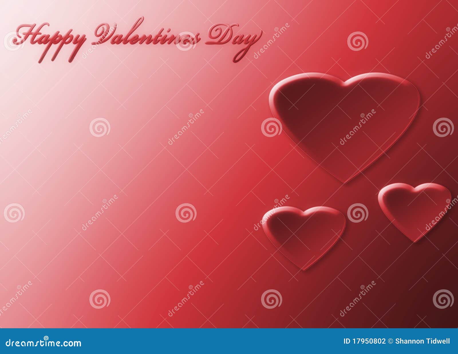 Red Hearts on Gradient Background Stock Illustration - Illustration of ...