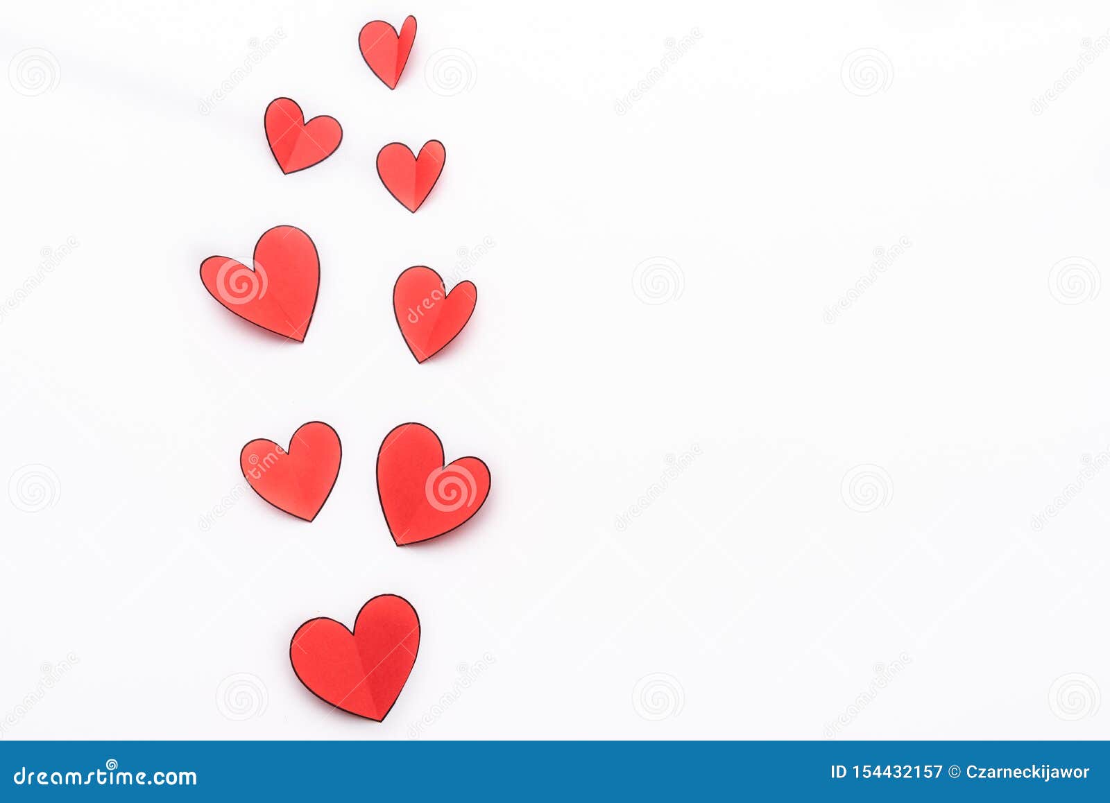 Red Hearts. Love. White Background. Stock Illustration - Illustration ...