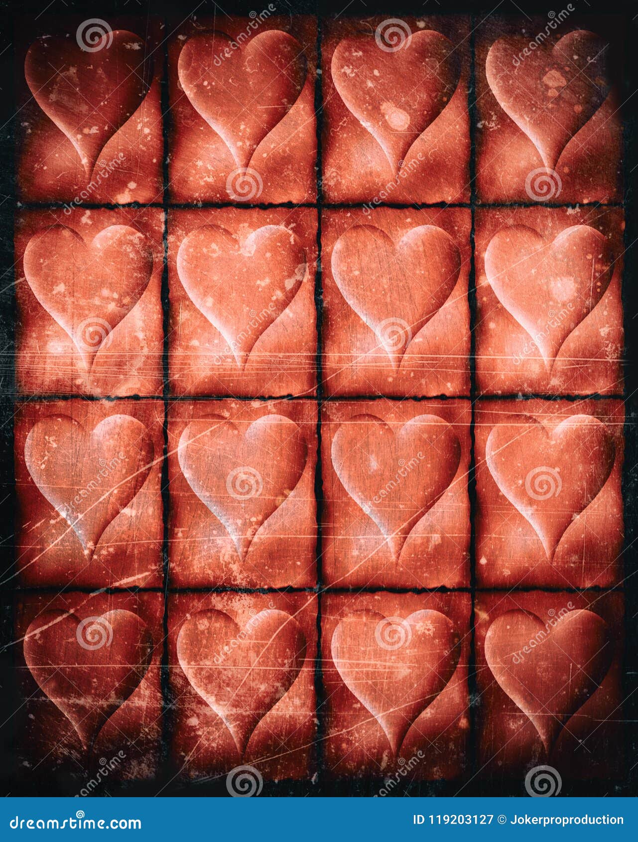 Red hearts in a row stock image. Image of valentines - 119203127
