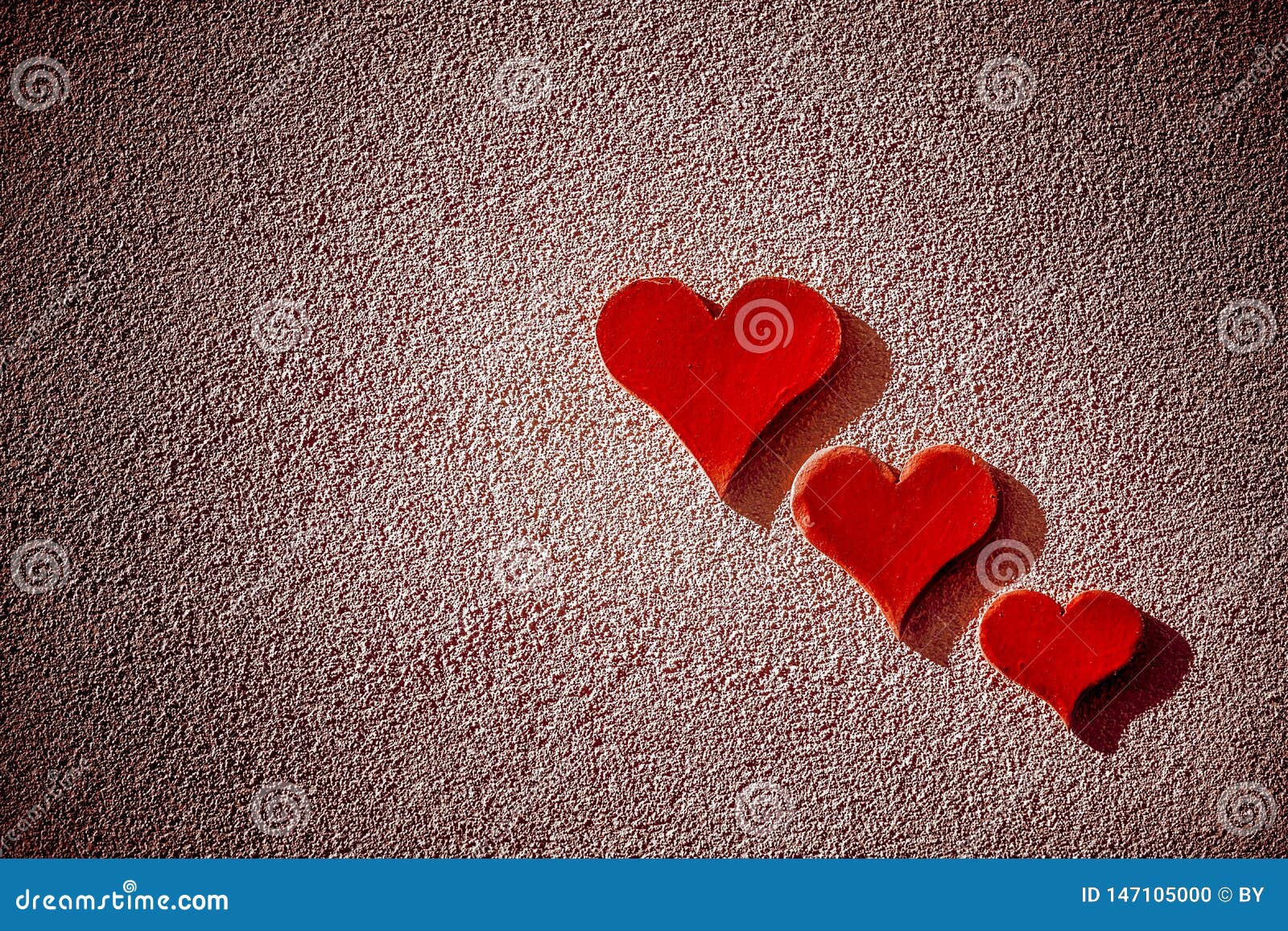 3 red hearts stock photo. Image of sweatheart, house - 147105000