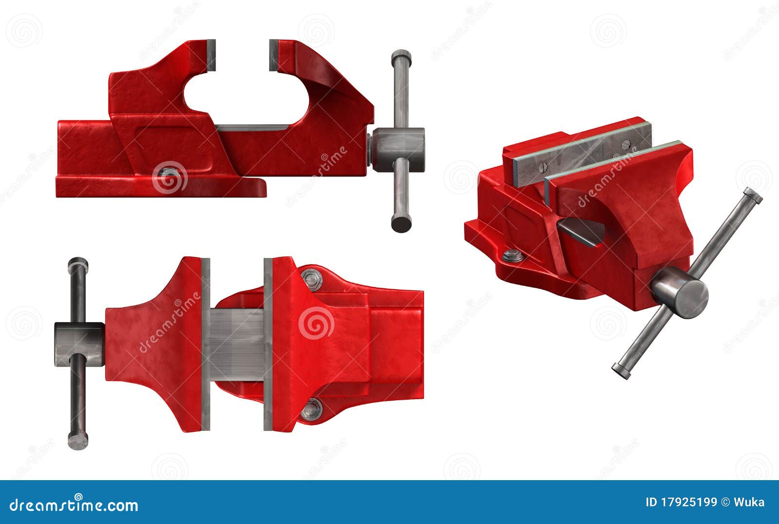 Red Iron Heavy Duty Bench Vise Stock Illustration | CartoonDealer.com ...