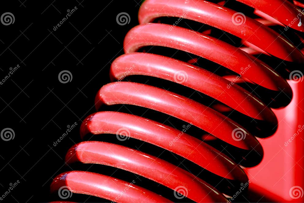 Red helical spring stock photo. Image of metal, flexibility - 91424230