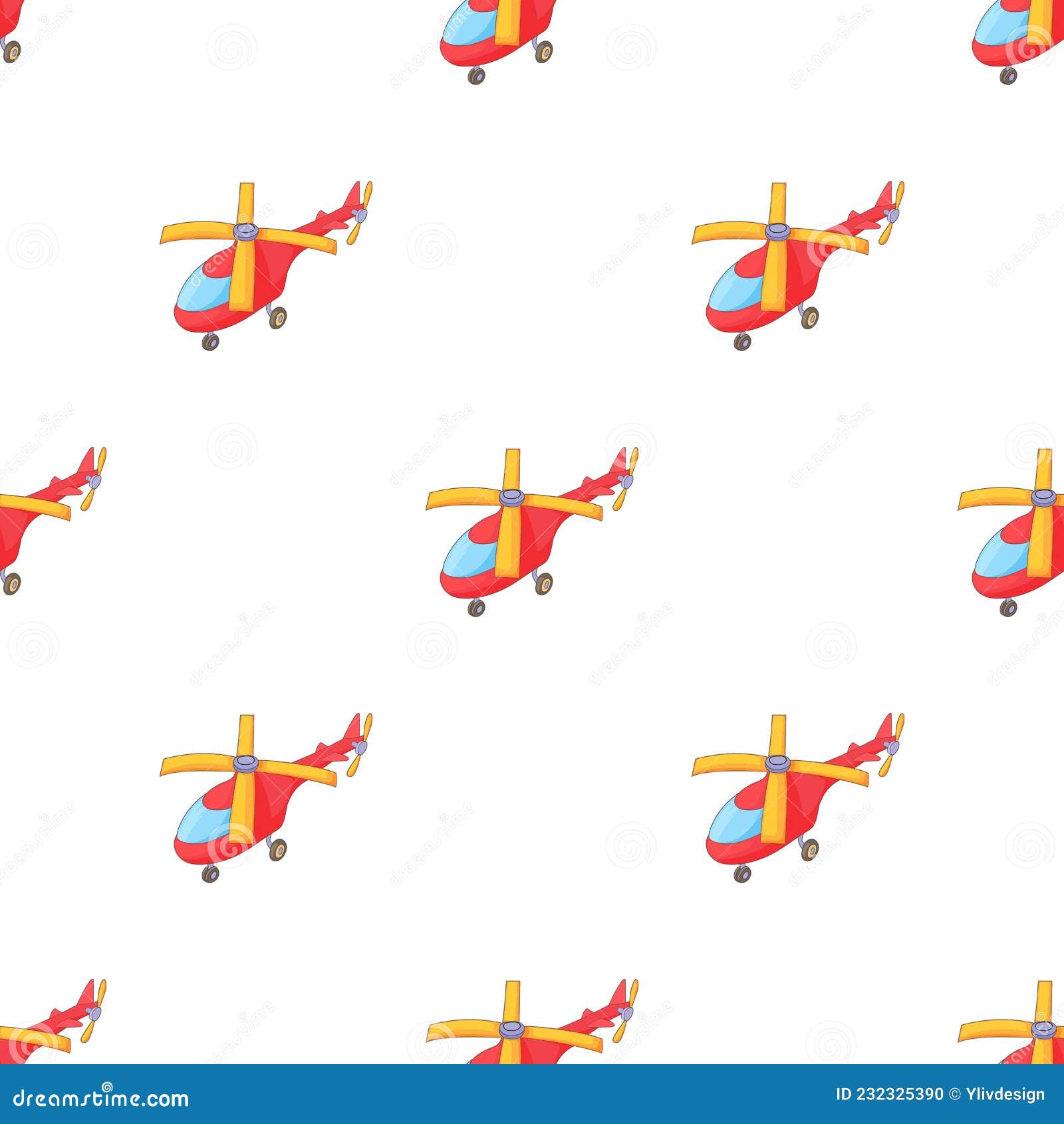 Helicopter Pattern. Helicopter Aircraft. Vector Themed Background. Flat ...