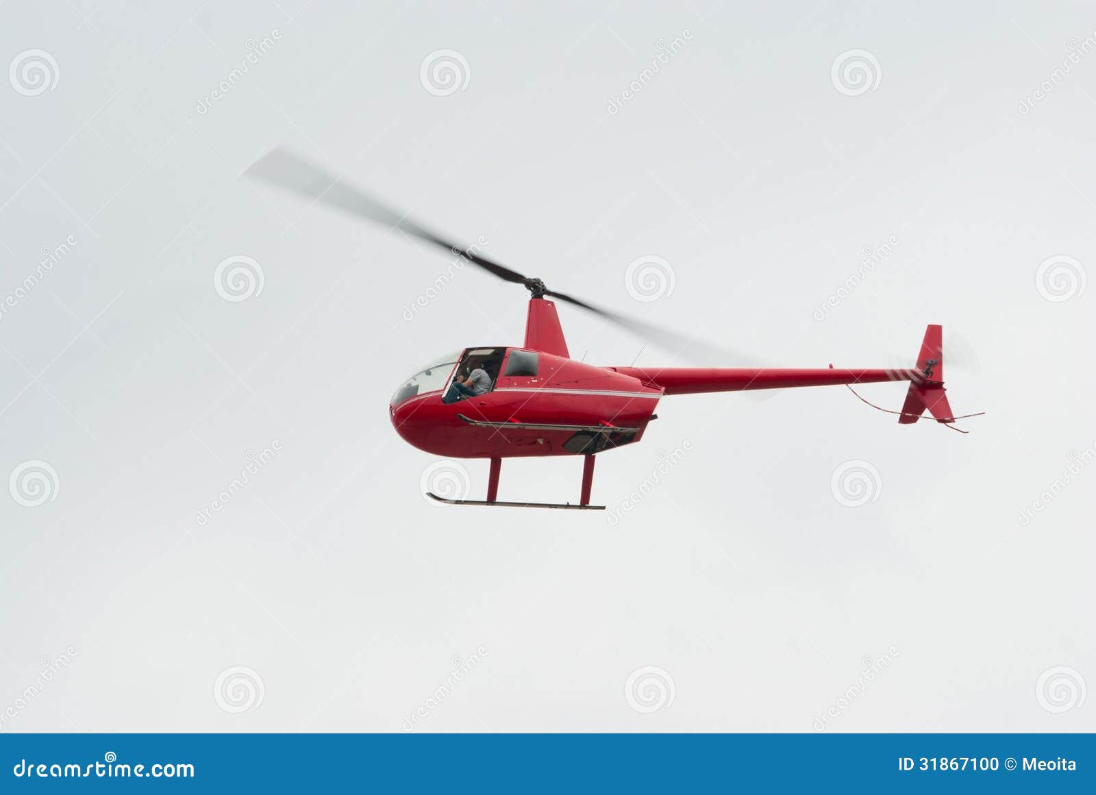 Red helicopter stock photo. Image of chopper, airborne - 31867100