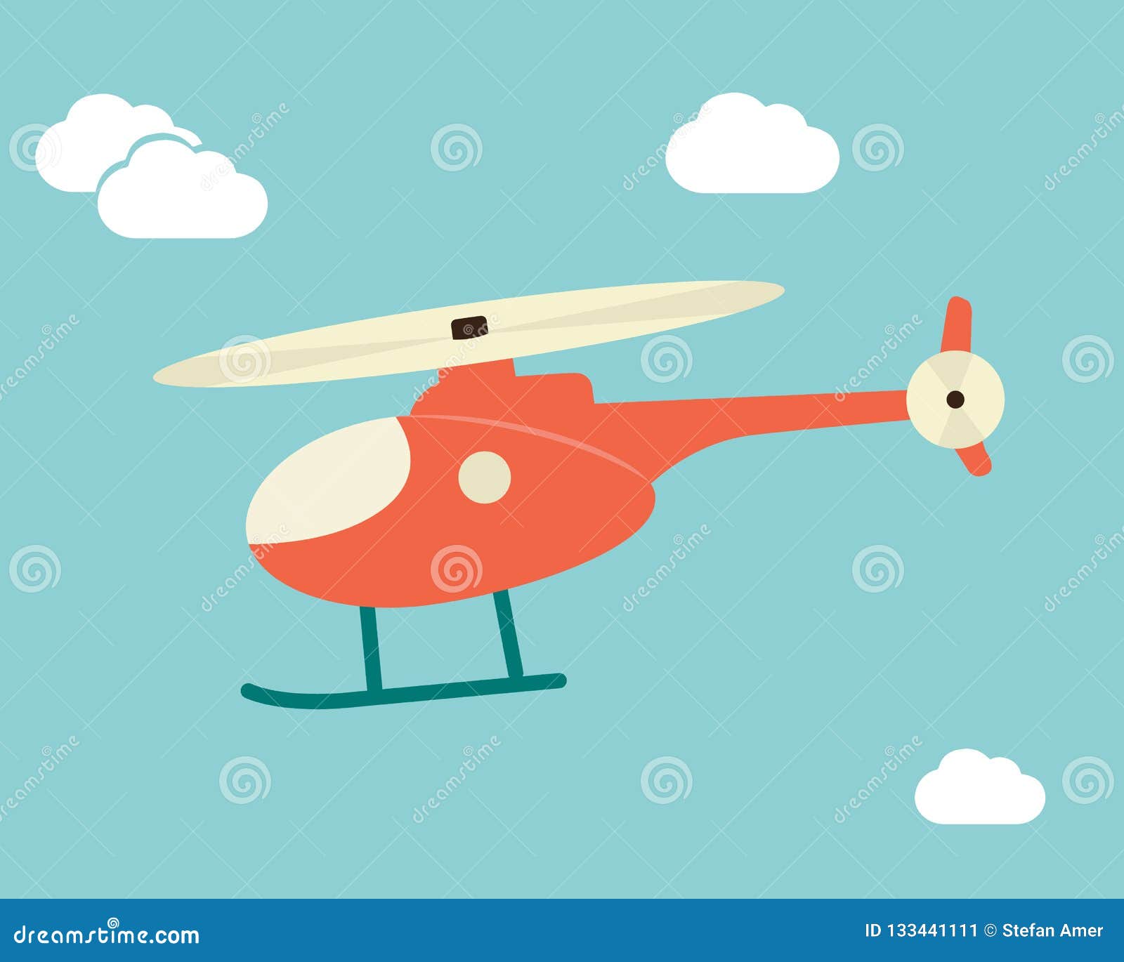 Red Helicopter. Vector Illustration Design Stock Illustration ...