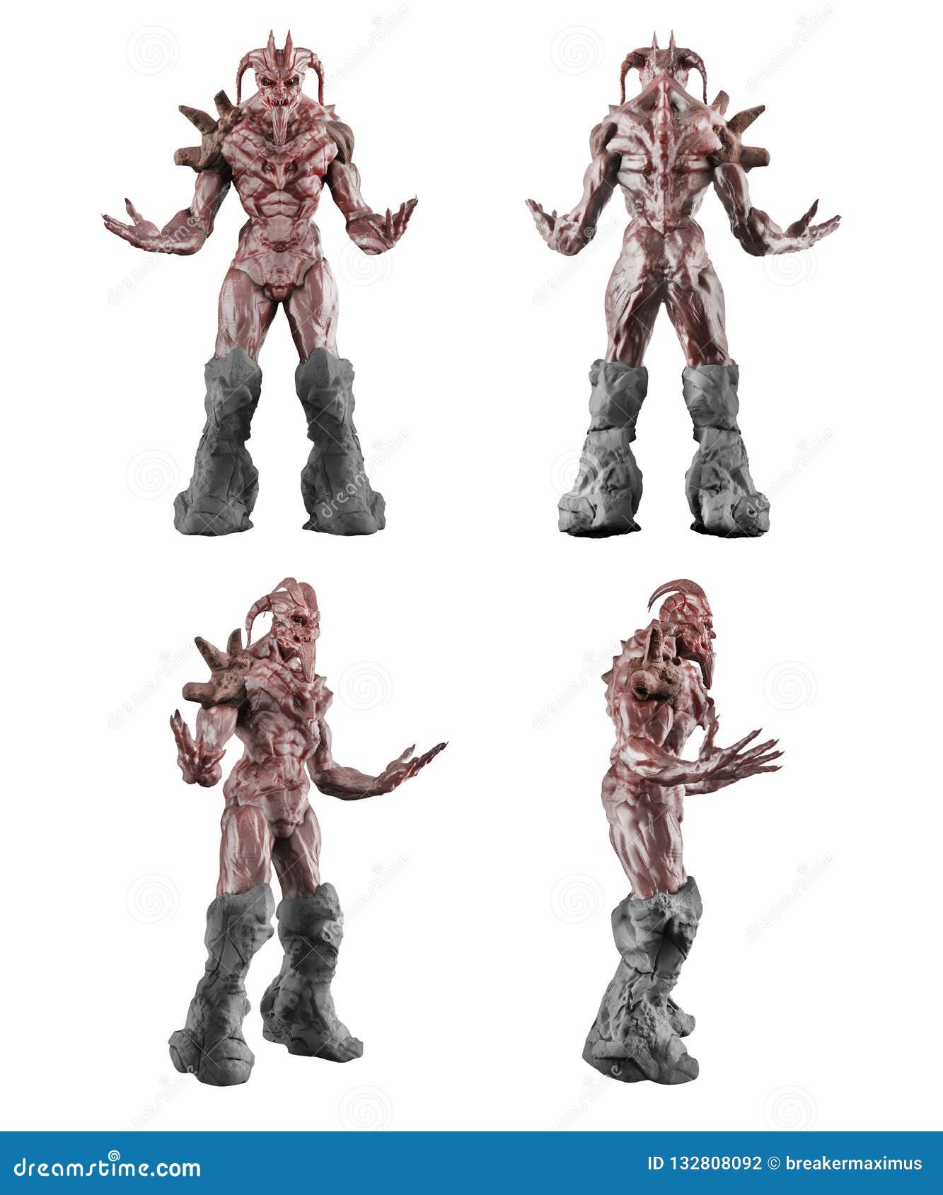 Red hell demon poses stock illustration. Illustration of spooky - 132808092