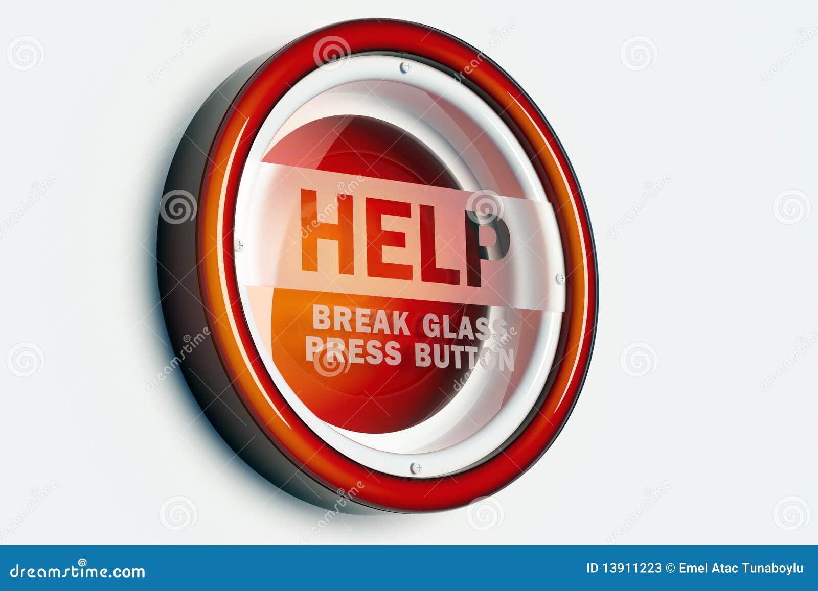 Red help alarm button stock illustration. Illustration of button - 13911223