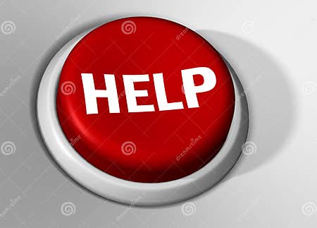 Red help button stock illustration. Illustration of correction - 6127747