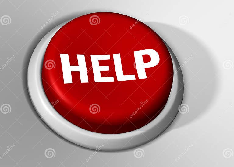 Red help button stock illustration. Illustration of correction - 6127747