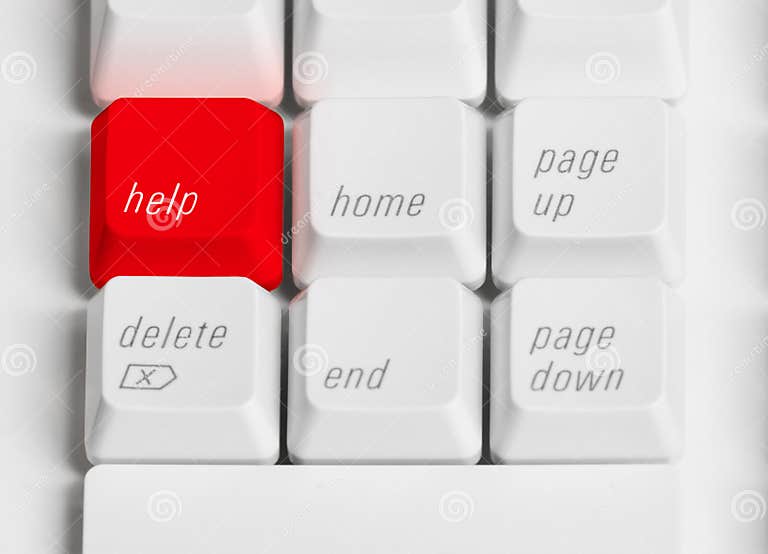 Red Help Button stock image. Image of computer, peripheral - 6394987