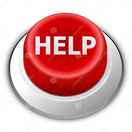 Red help button stock vector. Illustration of help, graphic - 9431397