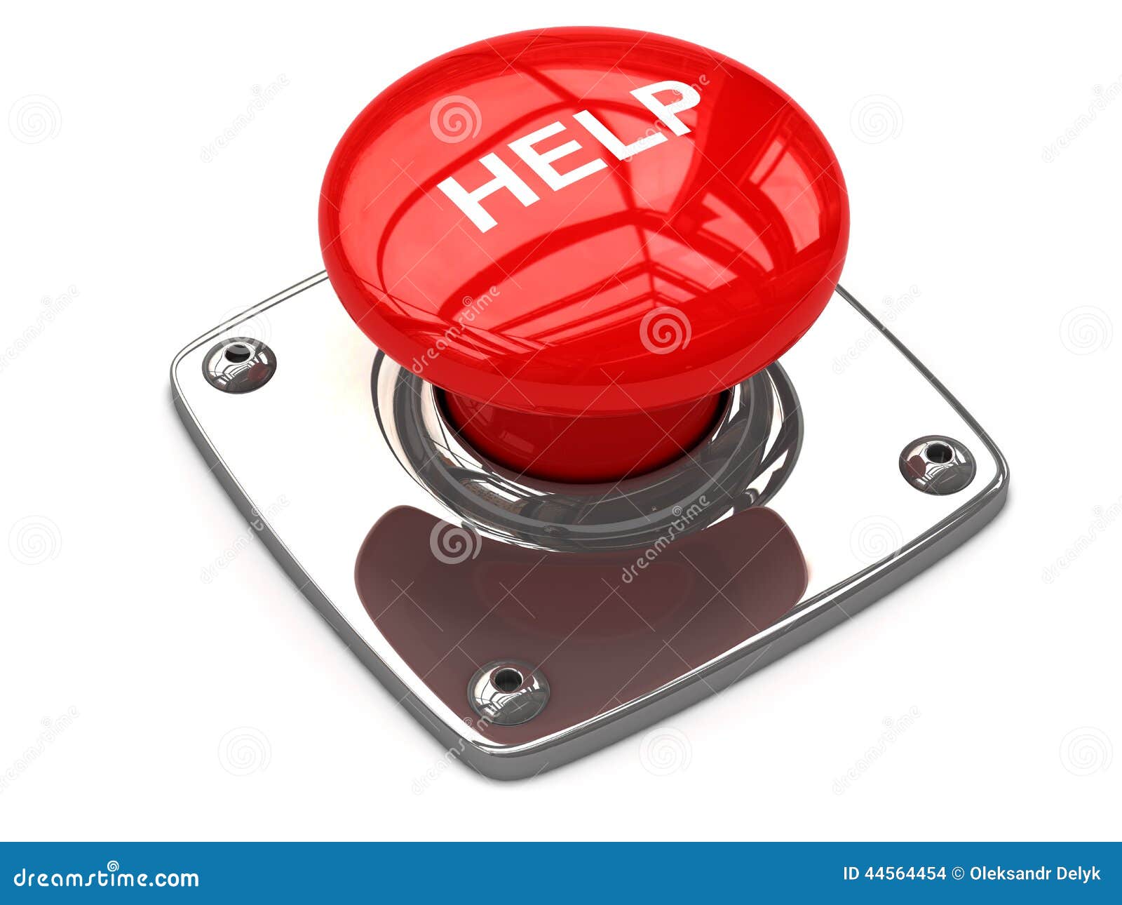 Red help button concept. stock illustration. Illustration of reflection ...