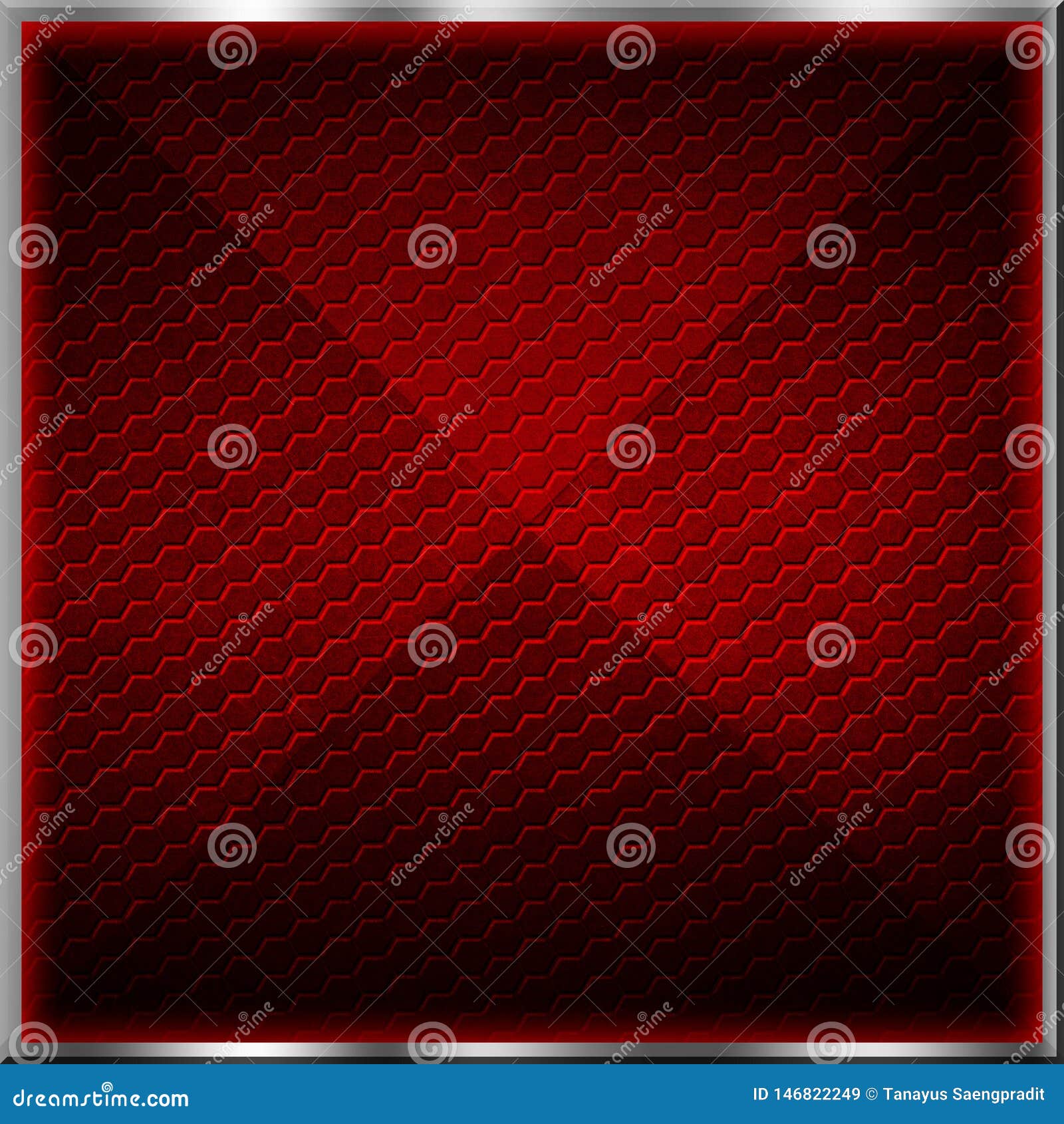 Red Hexagon Background with Real Texture Stock Illustration ...
