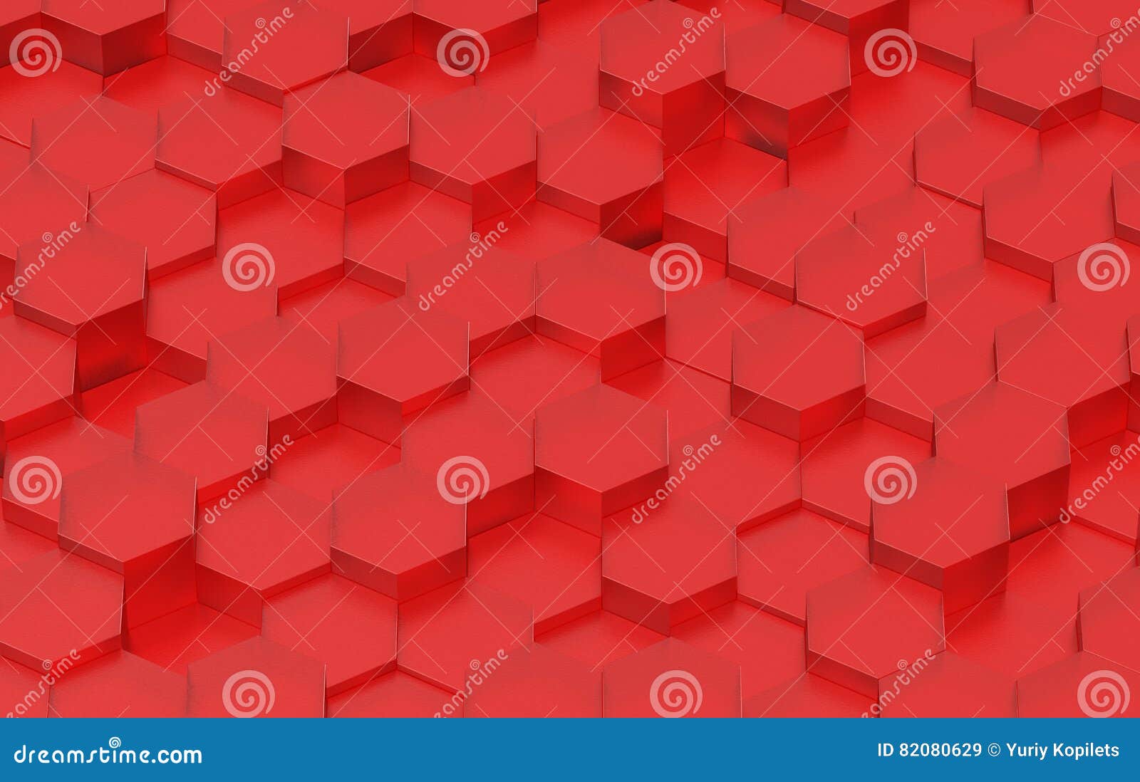 Red Hexagon Background Texture. 3d Render Stock Illustration ...