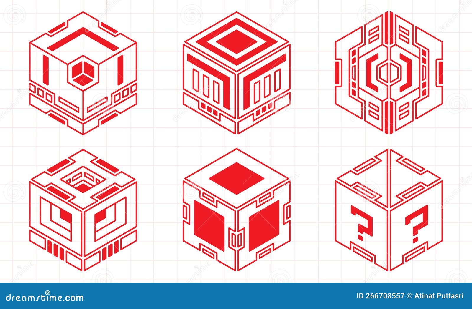 Red Hexagon Geometric Shape Outline Vector Design. Stock Vector ...
