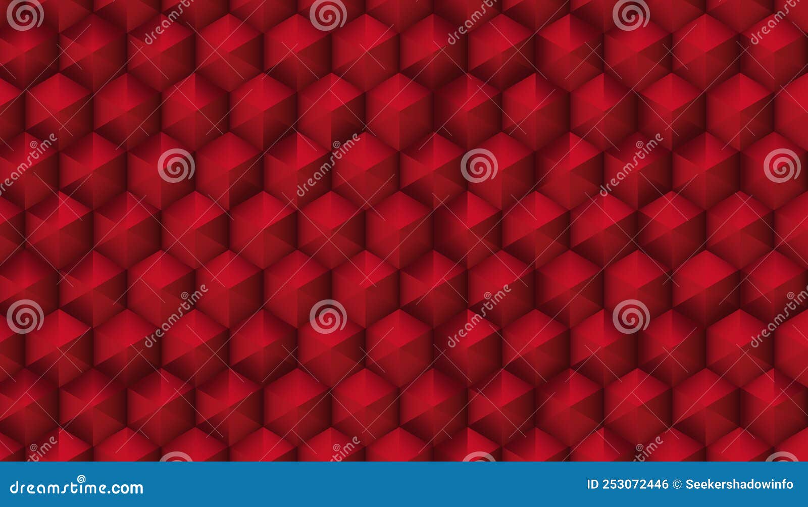 Red Hexagon Pattern Background. 3D Dark Red Gradient Octagon Wallpaper ...