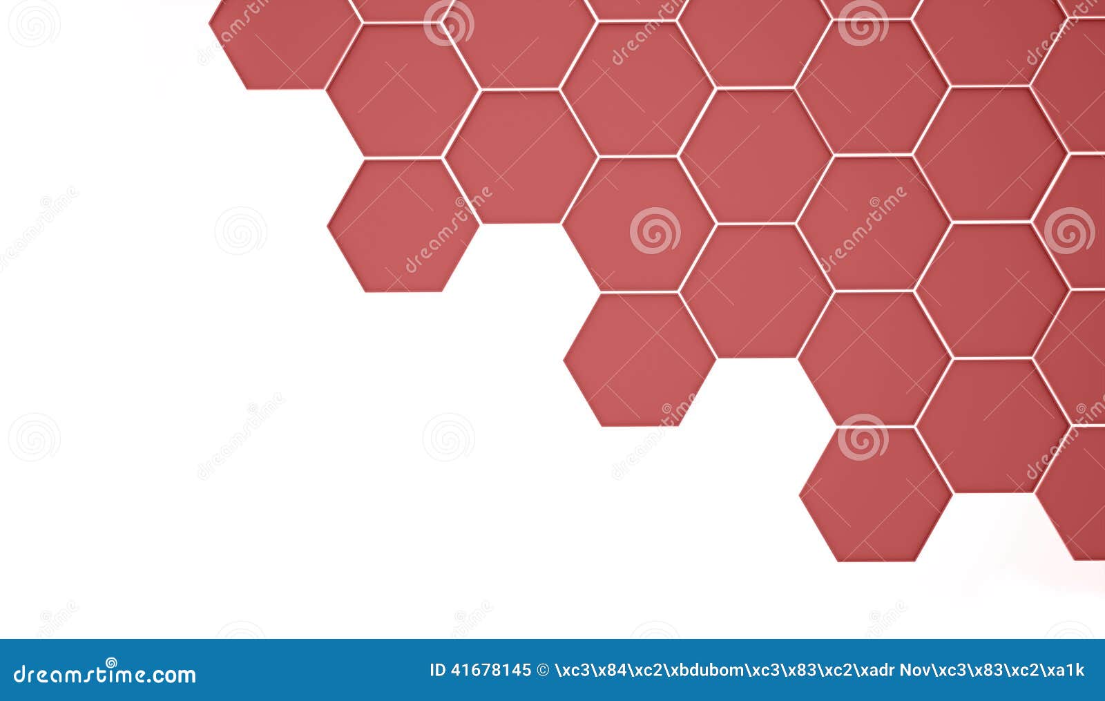 Red Hexagonal Background Rendered Stock Illustration - Illustration of ...