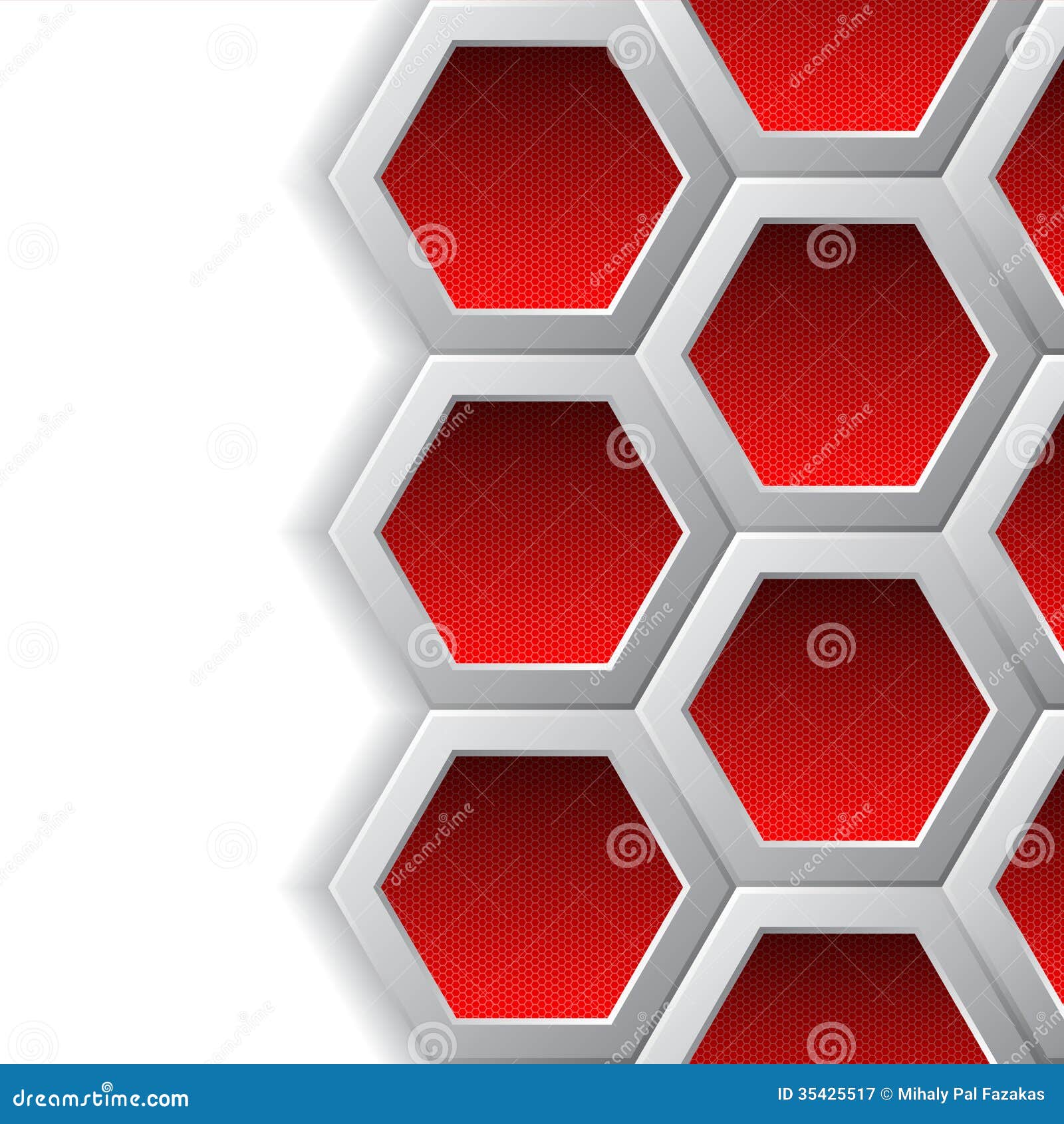 Red Hexagons Brochure Background Stock Vector - Illustration of ...