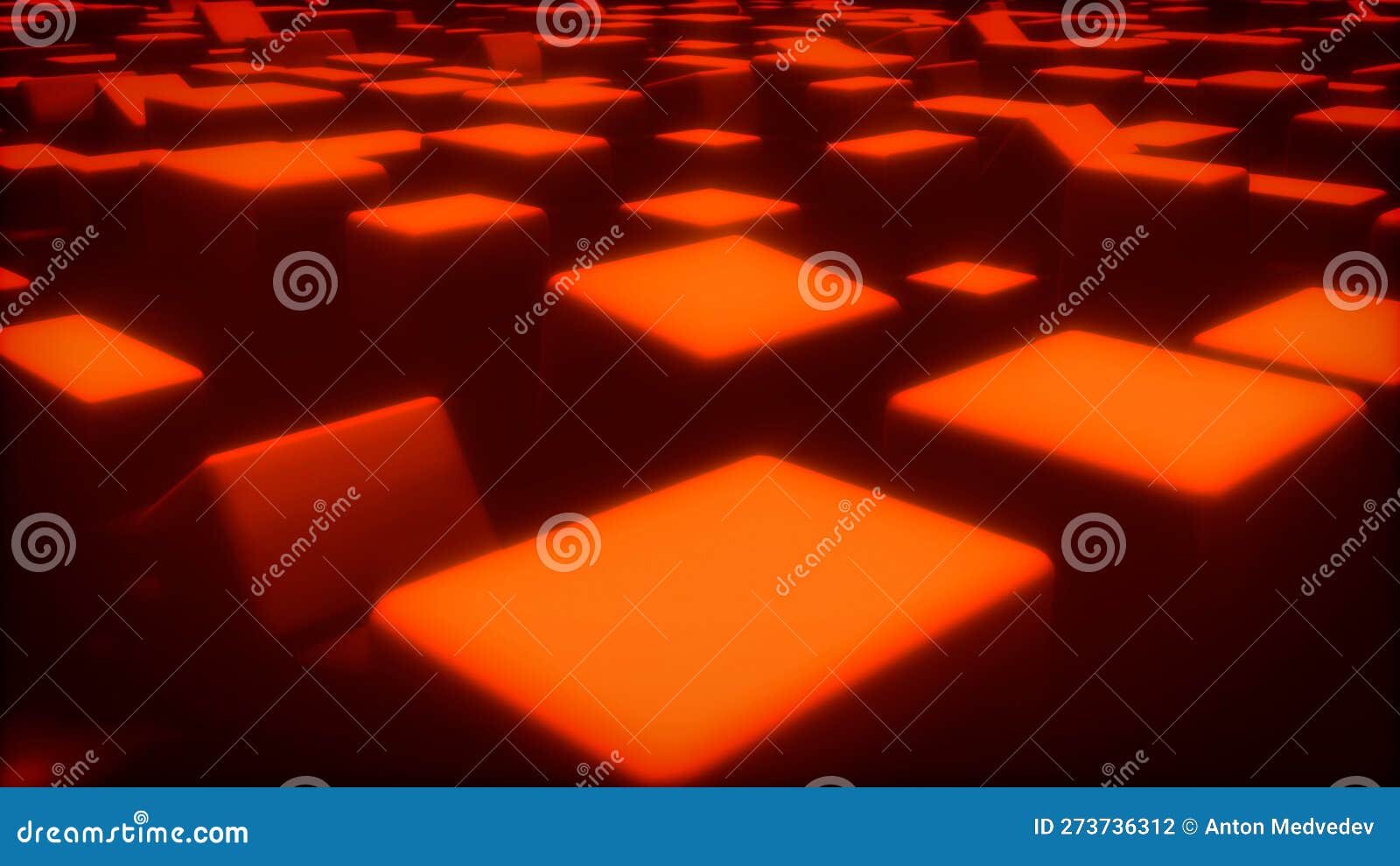 Red Hi-tech Cg Pattern of Geometry Boxes - Randomization - Abstract 3D ...
