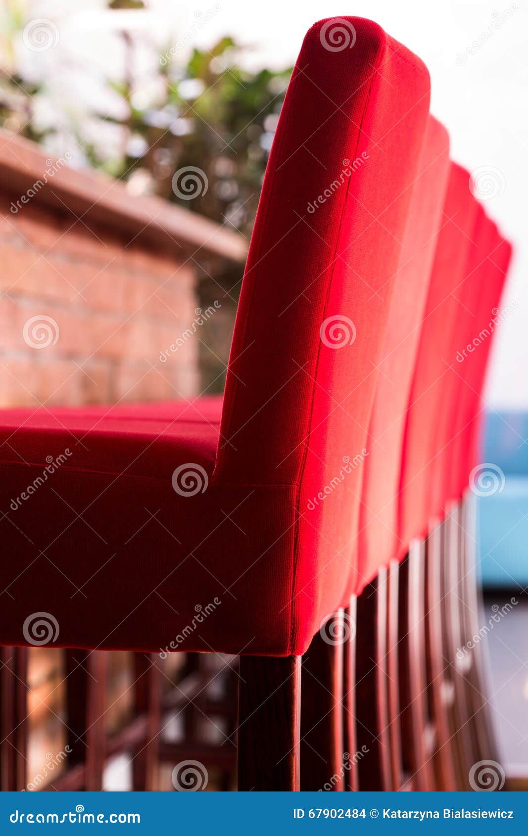 Red high chairs stock photo. Image of dining, furniture - 67902484