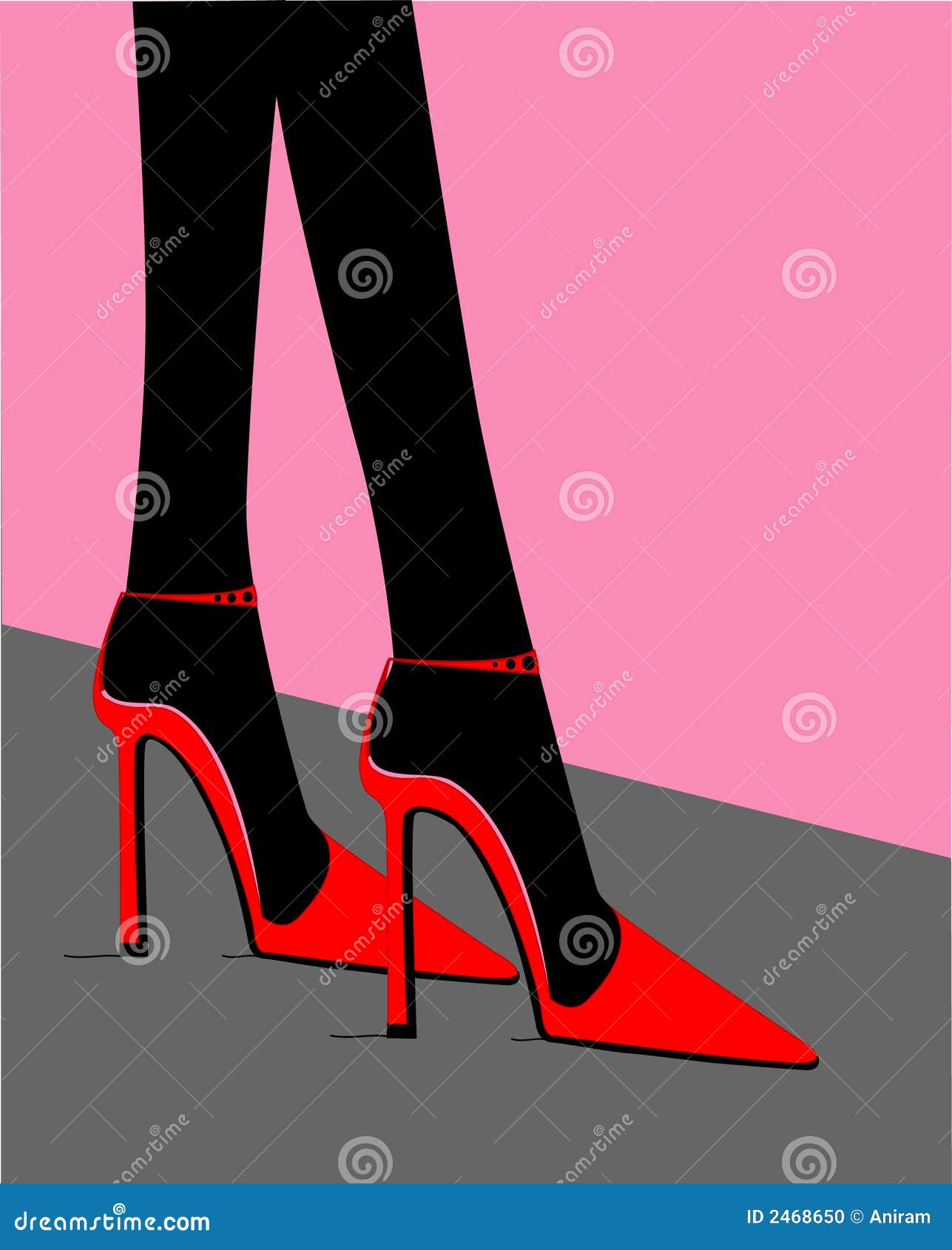Red High Heels stock vector. Illustration of footwear - 2468650