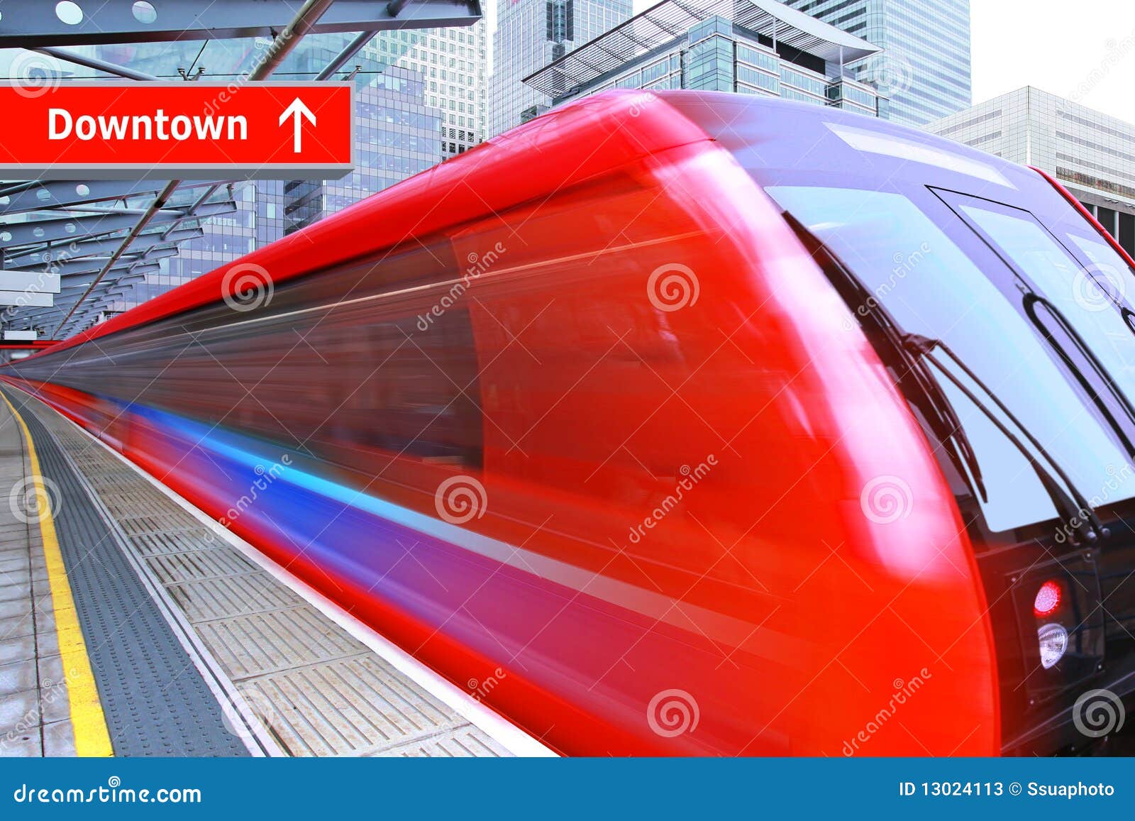 Red high speed train stock image. Image of carriage, passage - 13024113