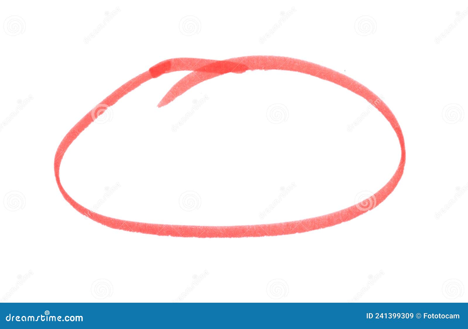 Red Highlighter Circle on White Background- Image Stock Illustration ...